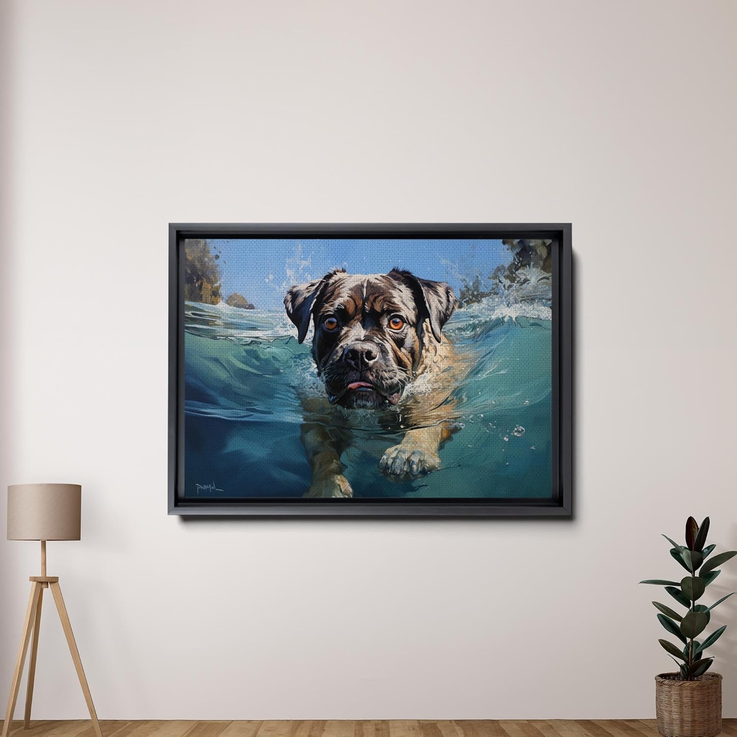 Amazon.com: Pug home decor, Pug canvas print, Pug print, pug canvas ...