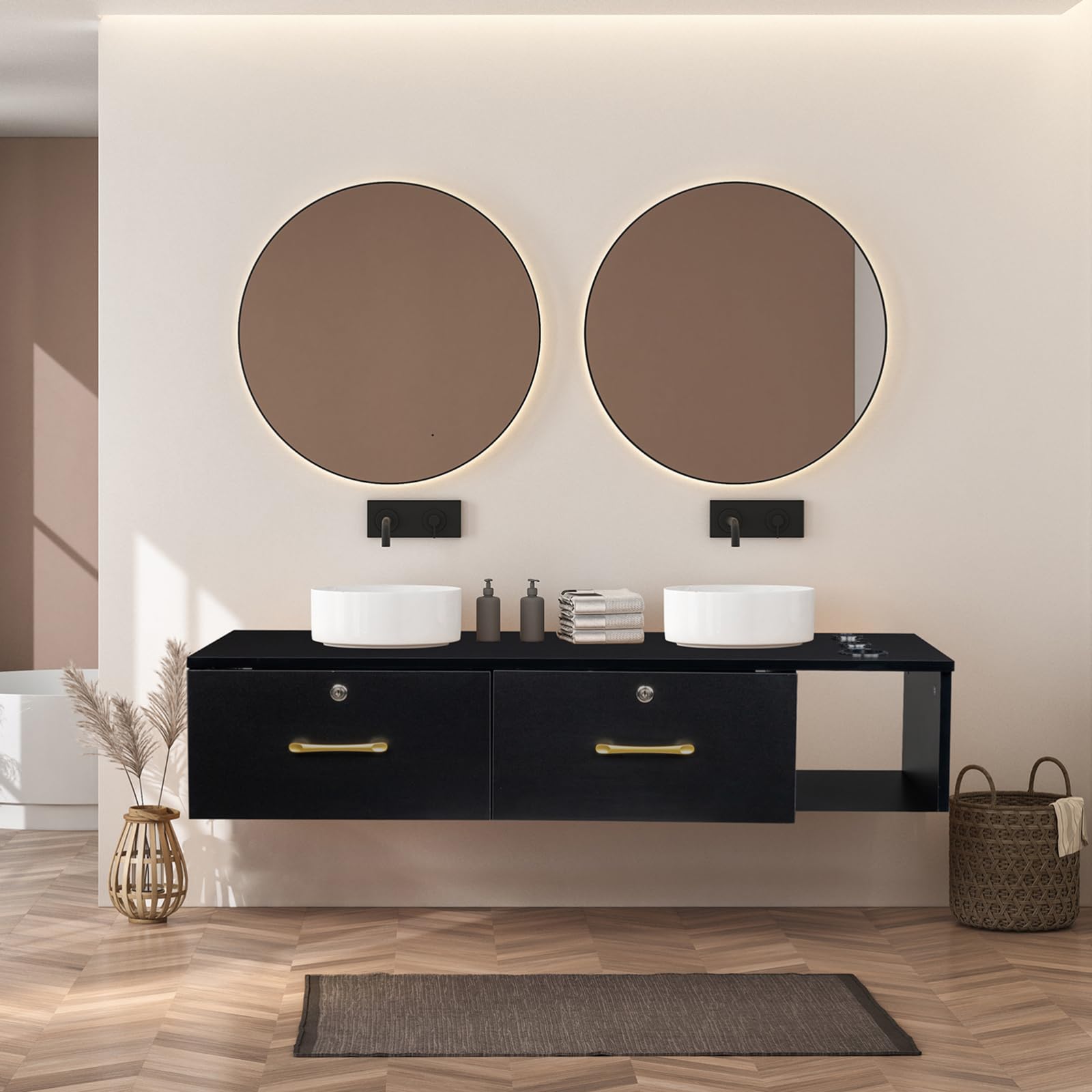 Amazon.com: Wall Mount Salon Station Barber Styling Station with 2 ...