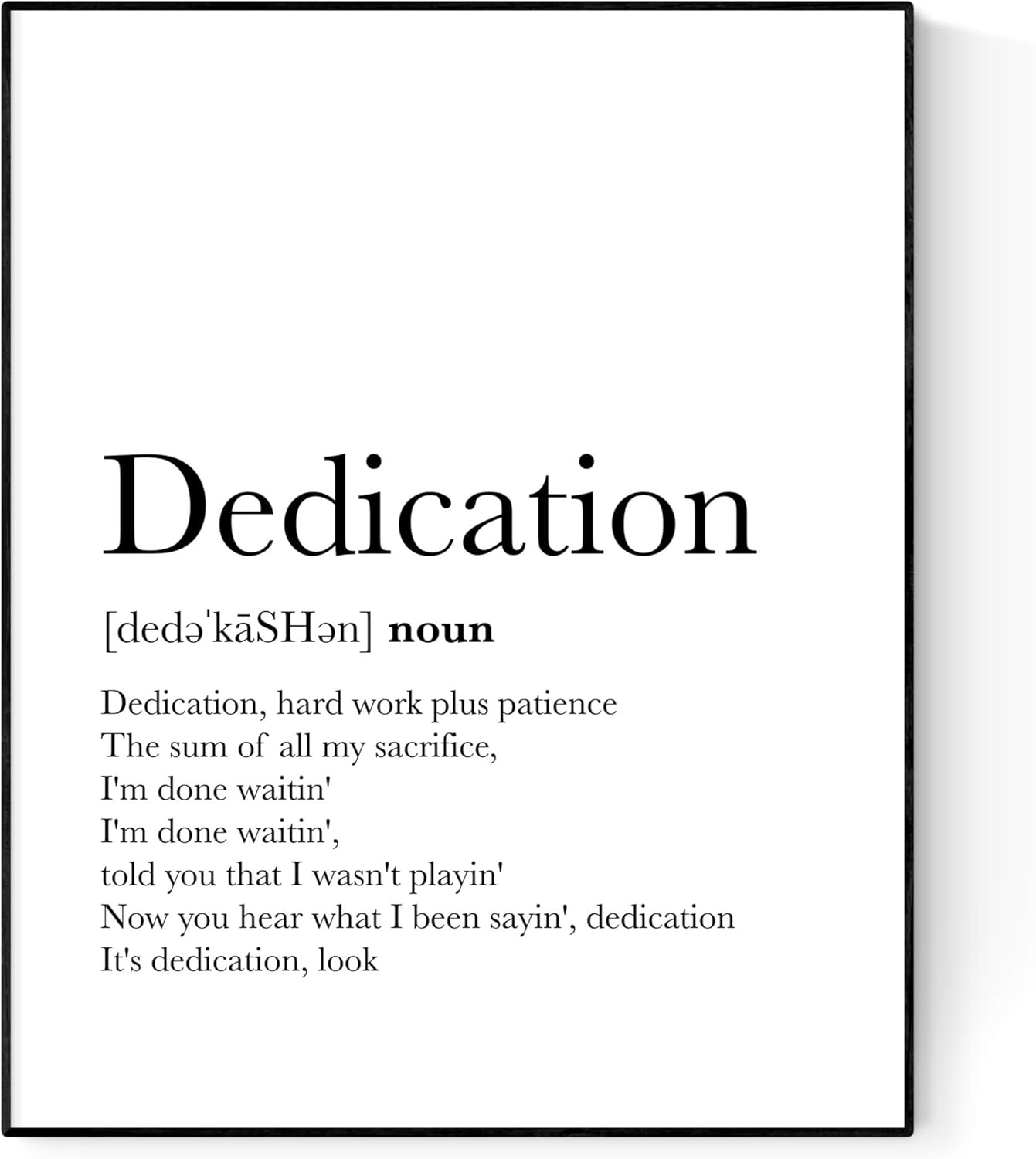Amazon.com: Dedication Lyrics Poster | Nipsey Hussle Hip Hop | Rap ...