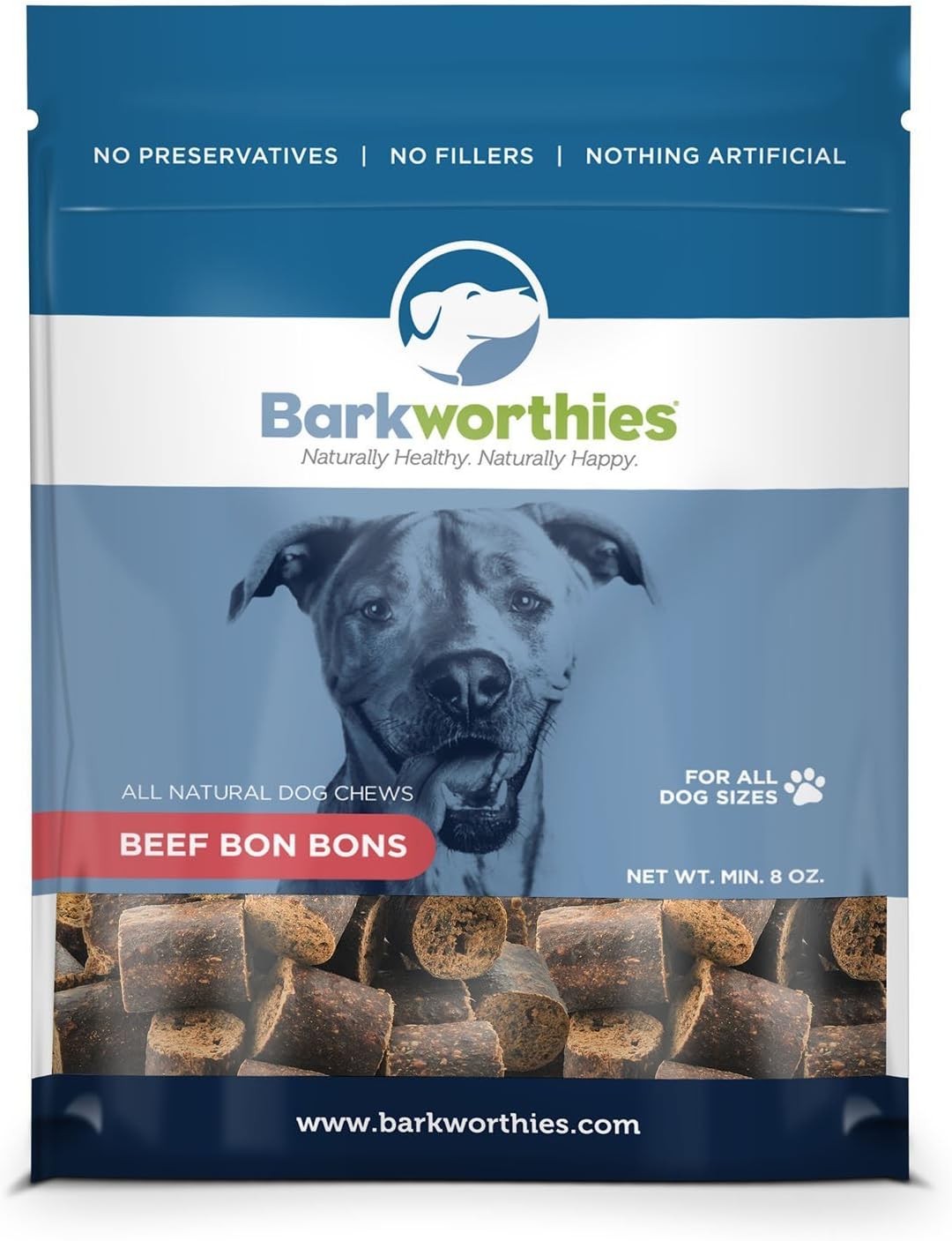 Amazon.com : Barkworthies Beef Bon Bons Treat, 8-Ounce : Pet Rawhide ...