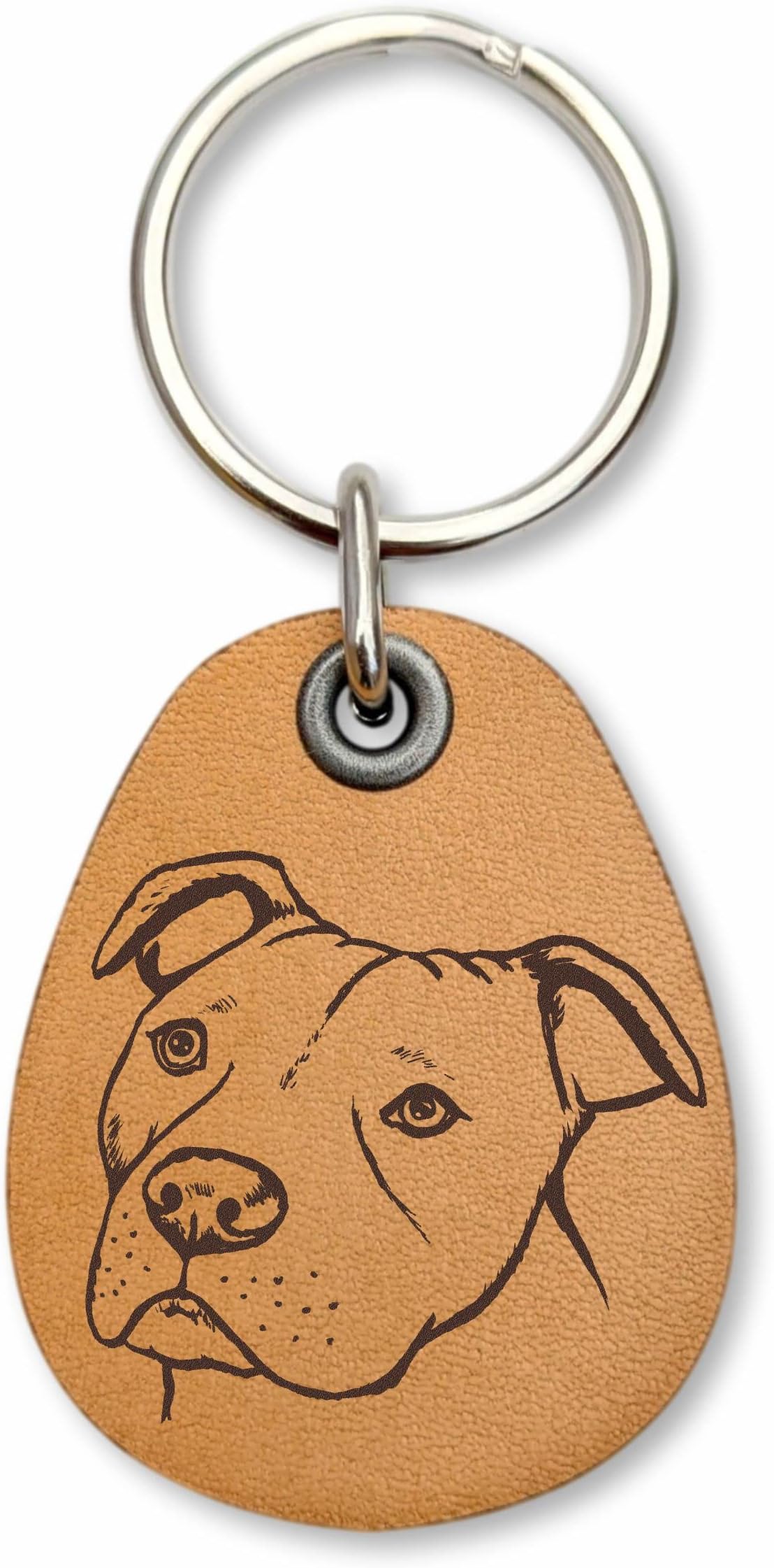 Amazon.com: Smiling Pitbull Charm, Pitty Lover 2.25" Acrylic Keychain ...