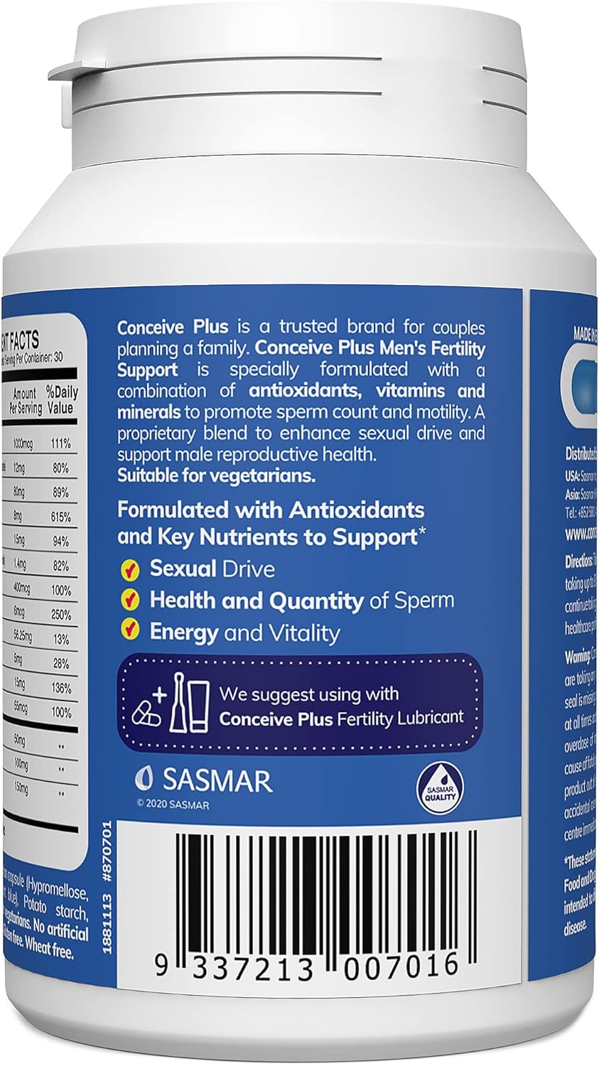 Buy CONCEIVE PLUS Mens Fertility Support - Male Fertility Supplement ...