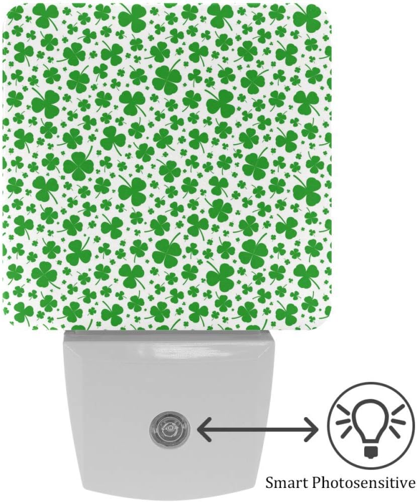 Green Clover Background LED Sensor Night Light for Kids&Adults Bedroom ...