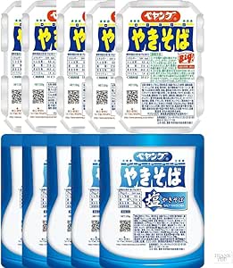 Amazon.co.jp: 【人気定番2種アソート】ペヤング ソース焼きそば 120g×5個 塩焼きそば121g×5個 計10個セット オリジナルカード付 : 食品・飲料・お酒