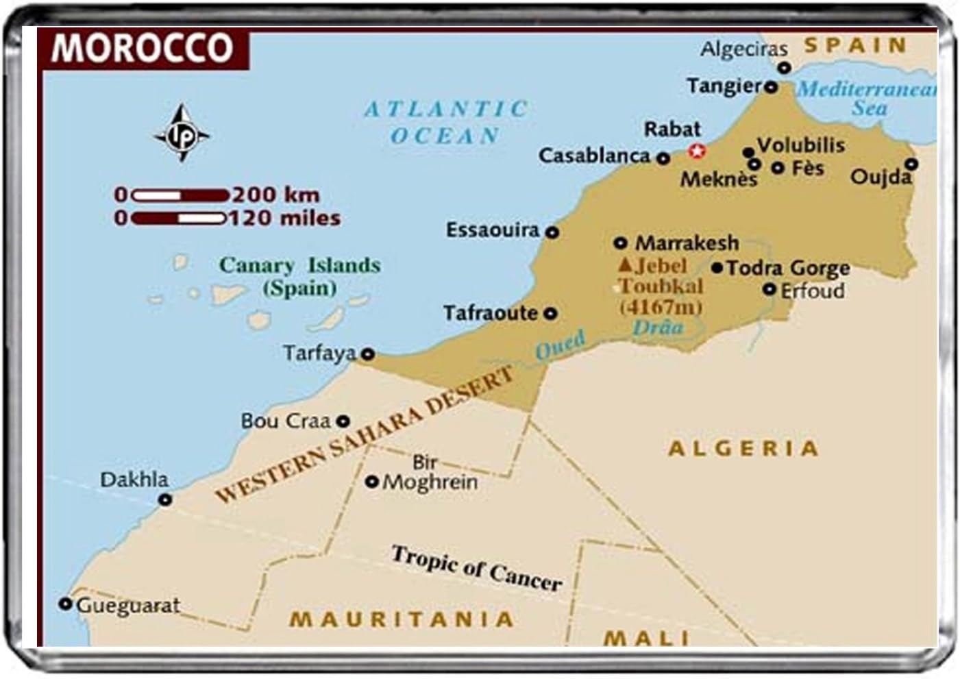 MOROCCO MAP REFRIDGERATOR MAGNET : Amazon.co.uk: Home & Kitchen