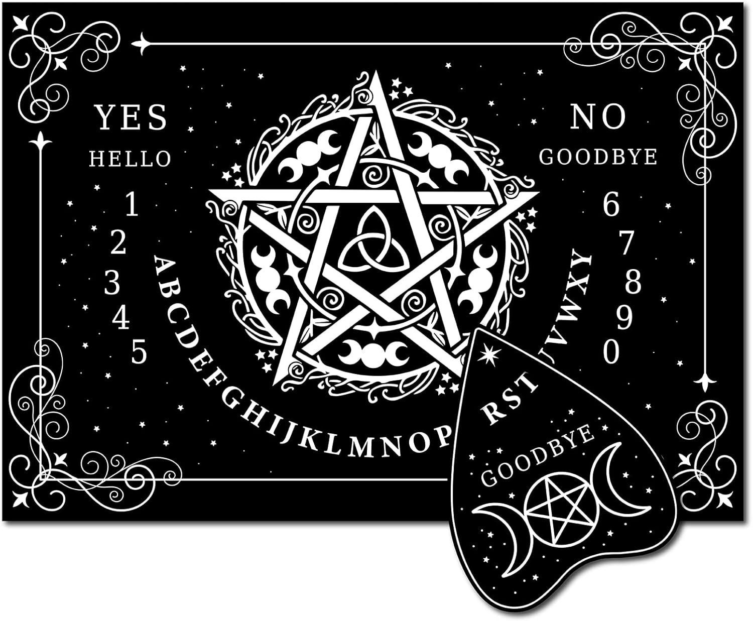 Amazon.com: CREATCABIN Pentagram Pendulum Board Wooden Talking Boards ...