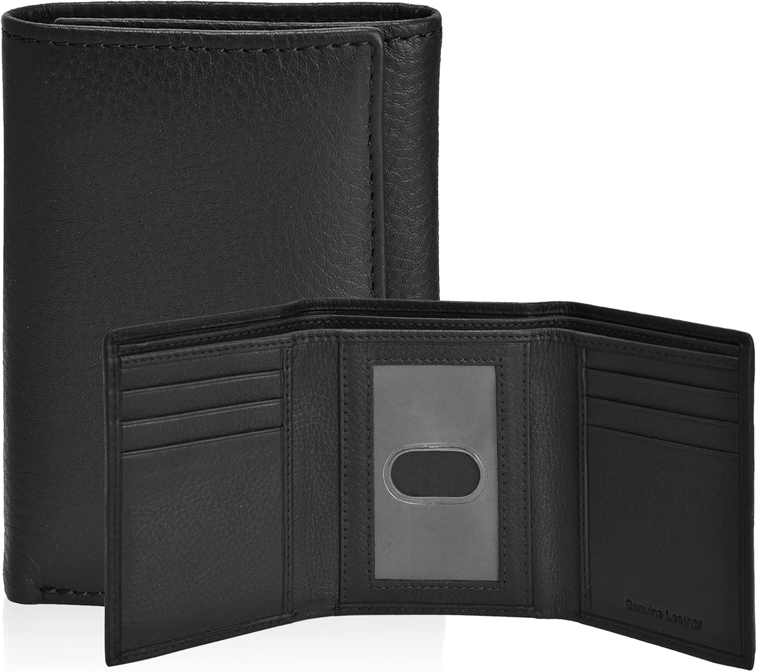 Amazon.com: ESTALON Real Leather Wallet For Men - RFID Slim Trifold Wallets Front Pocket Credit ...