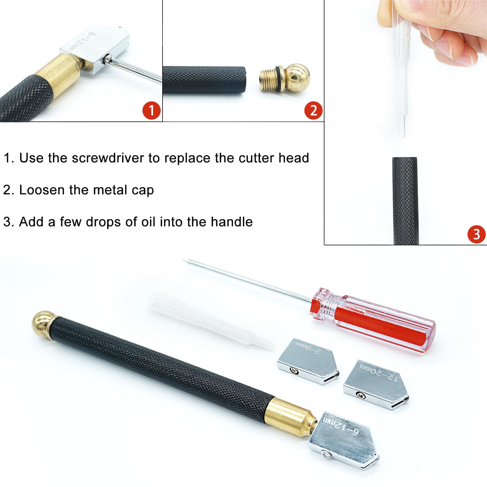 Snapklik.com : Glass Running Breaking Pliers And Glass Cutter Kit Glass ...