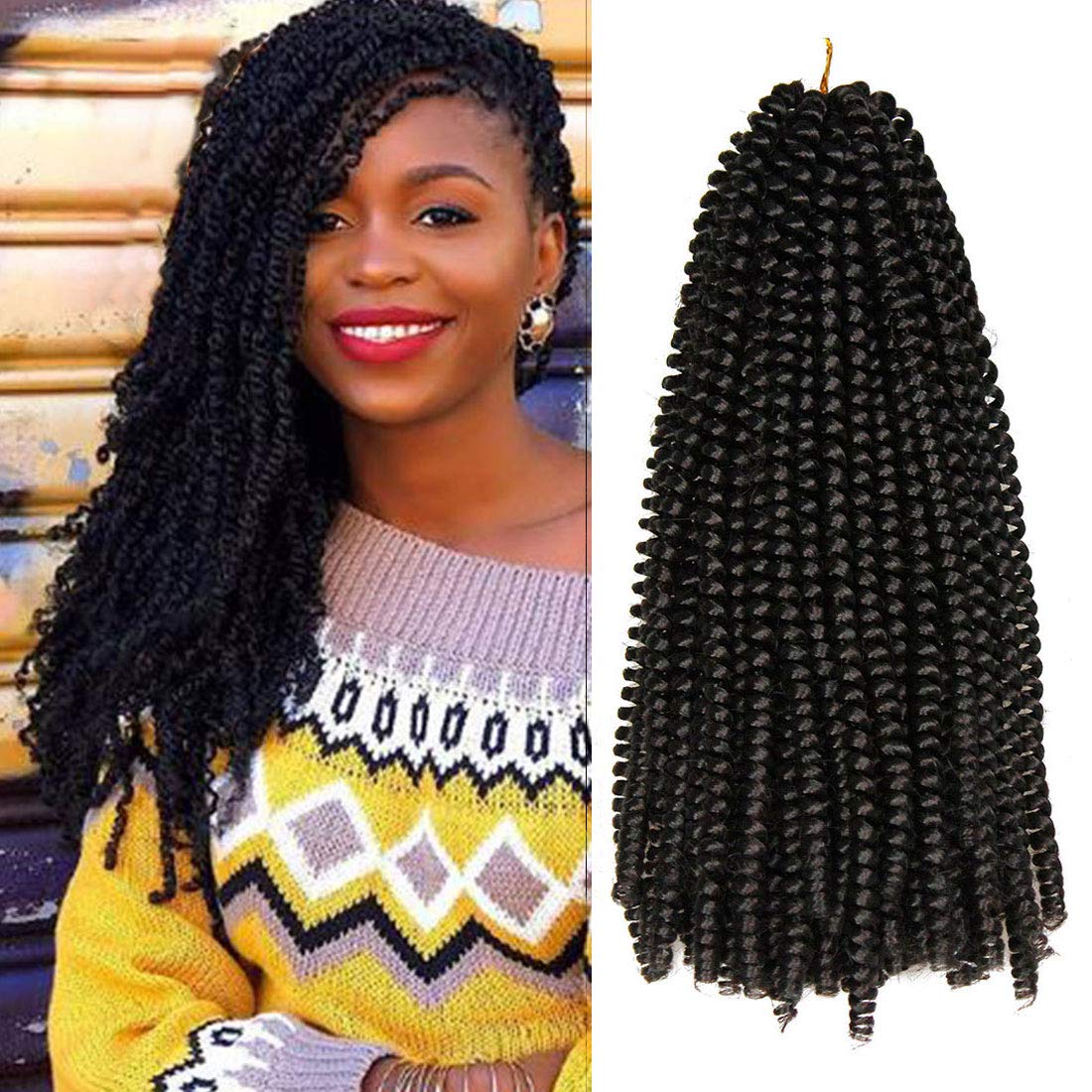 Buy Liyate Spring Twist Hair, Spring Twist Crochet Hair 12inch, 30roots ...