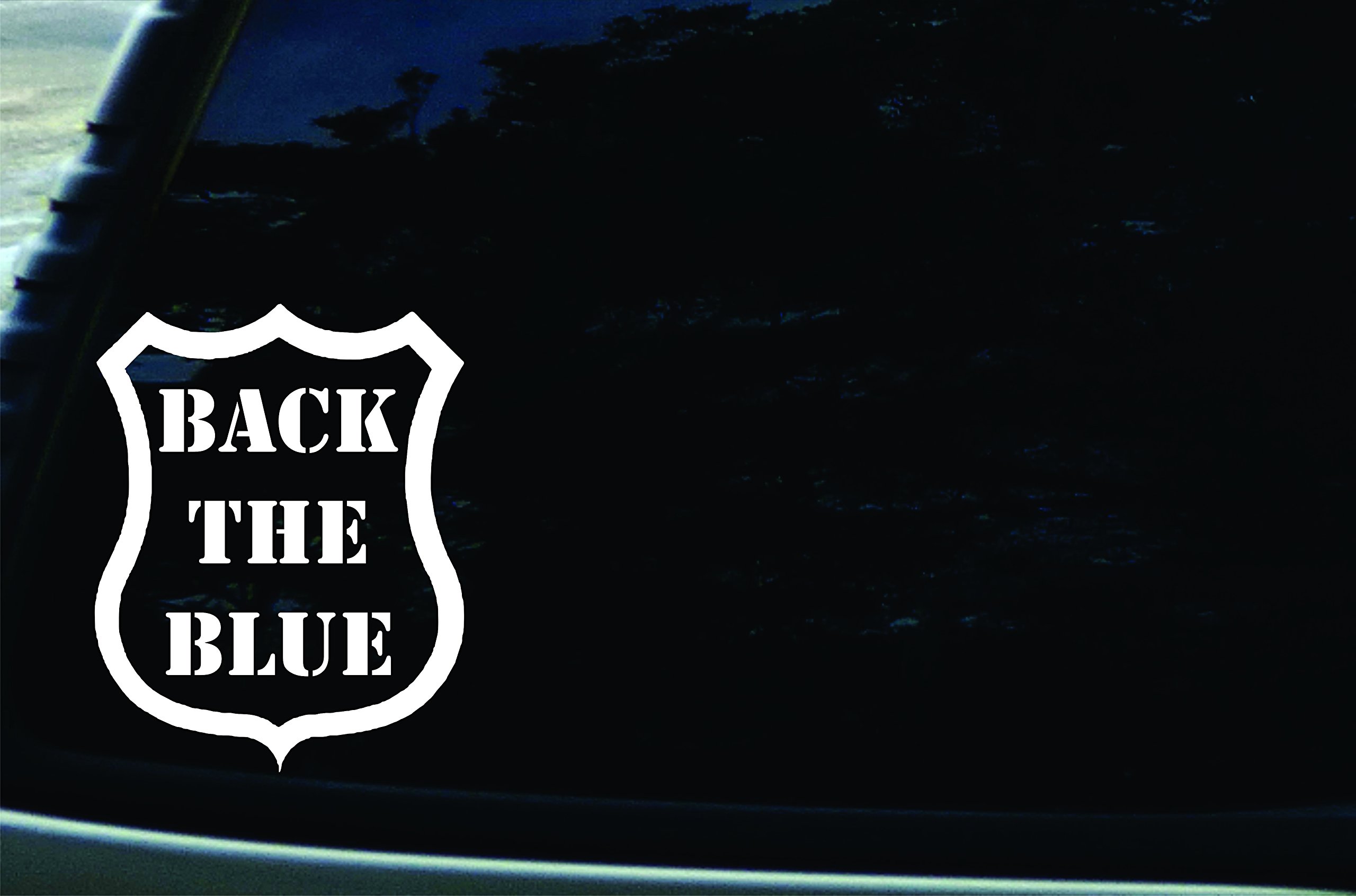 Amazon.com: 4.5" X 6" Back The Blue Vinyl Die Cut Decal for Cars ...