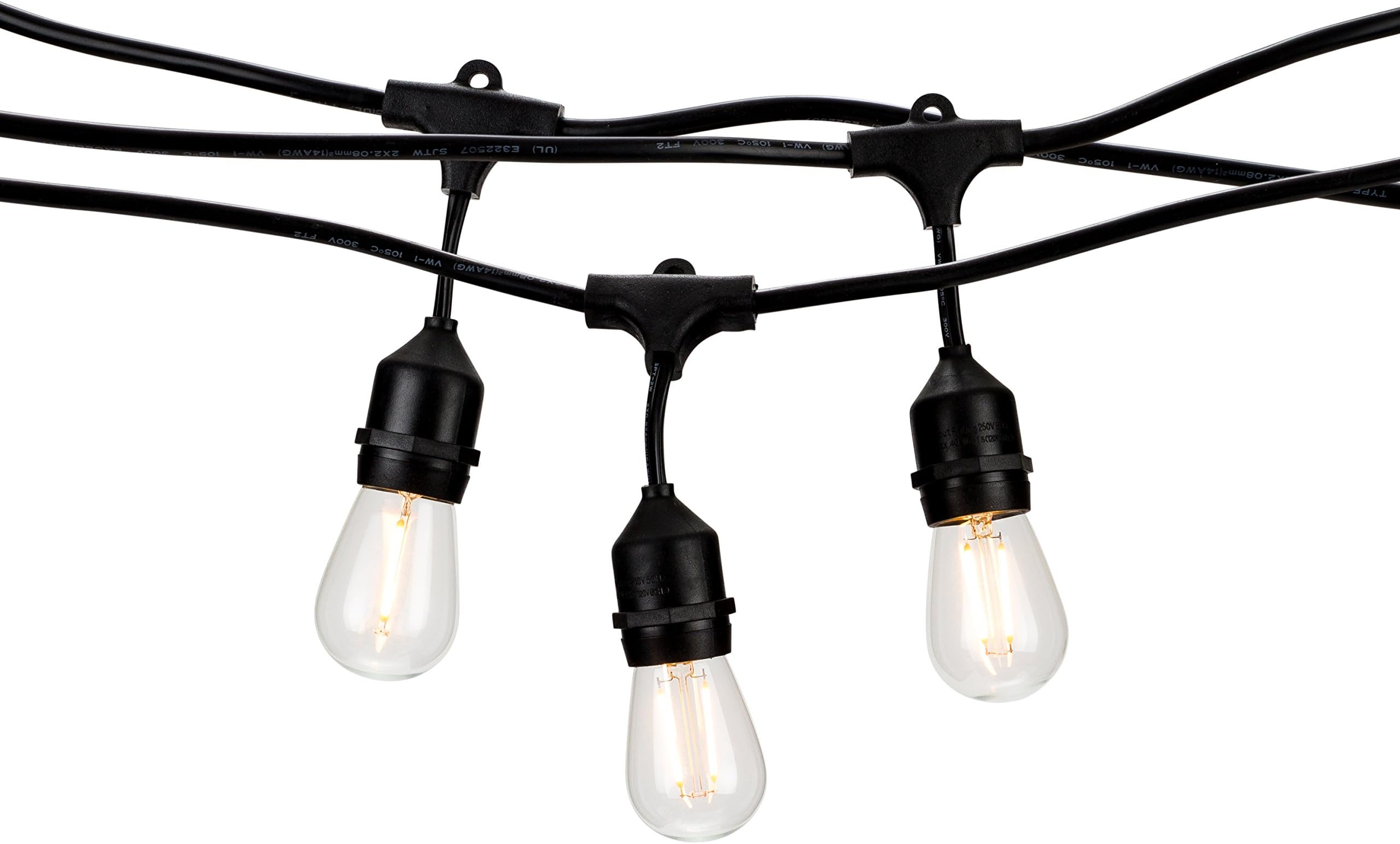 Holiday Lighting Outlet LED Outdoor Patio Lights | 46-Foot Hanging ...