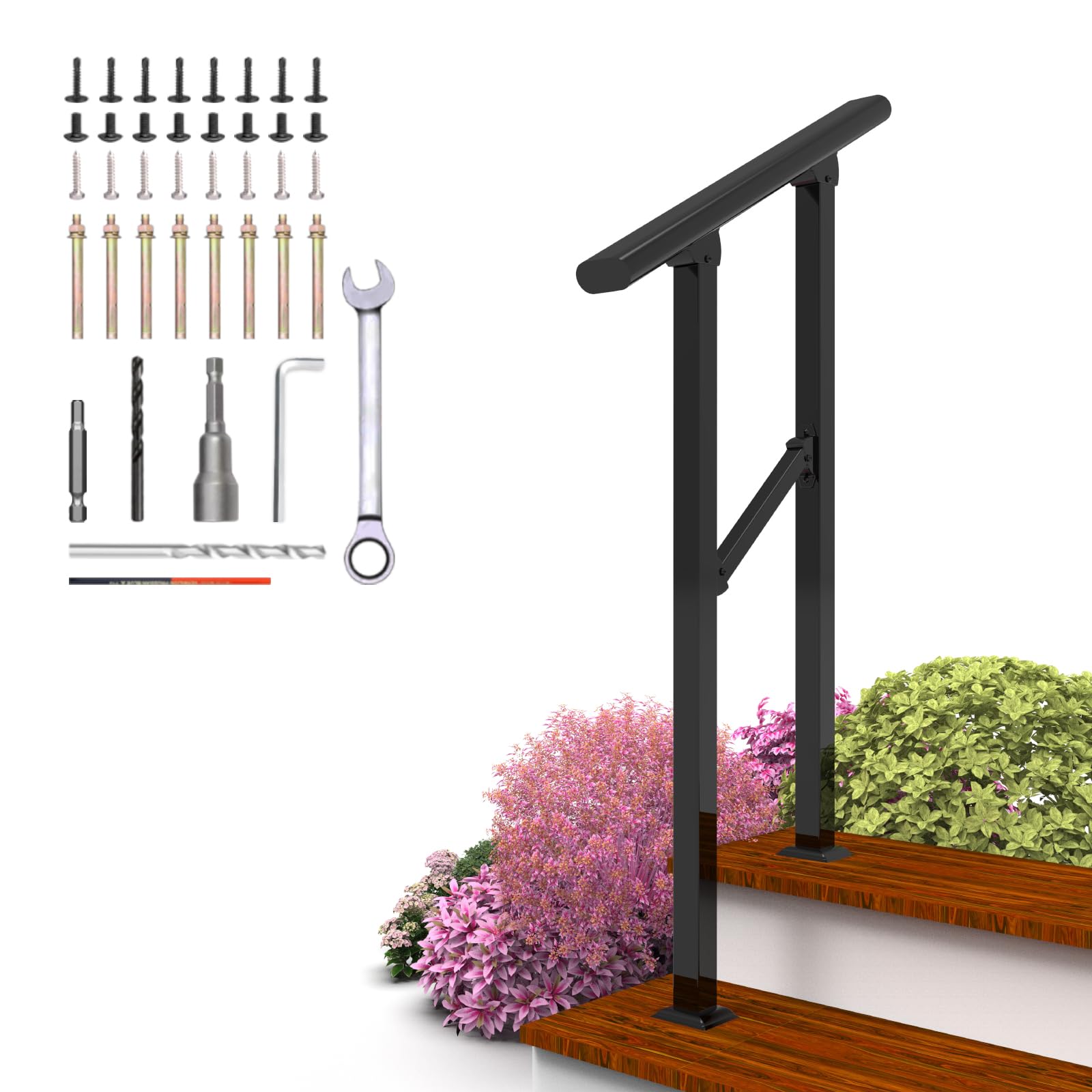 Arti-Life Hand Rails for Outdoor Steps,Railings for Outdoor Steps,2 ...