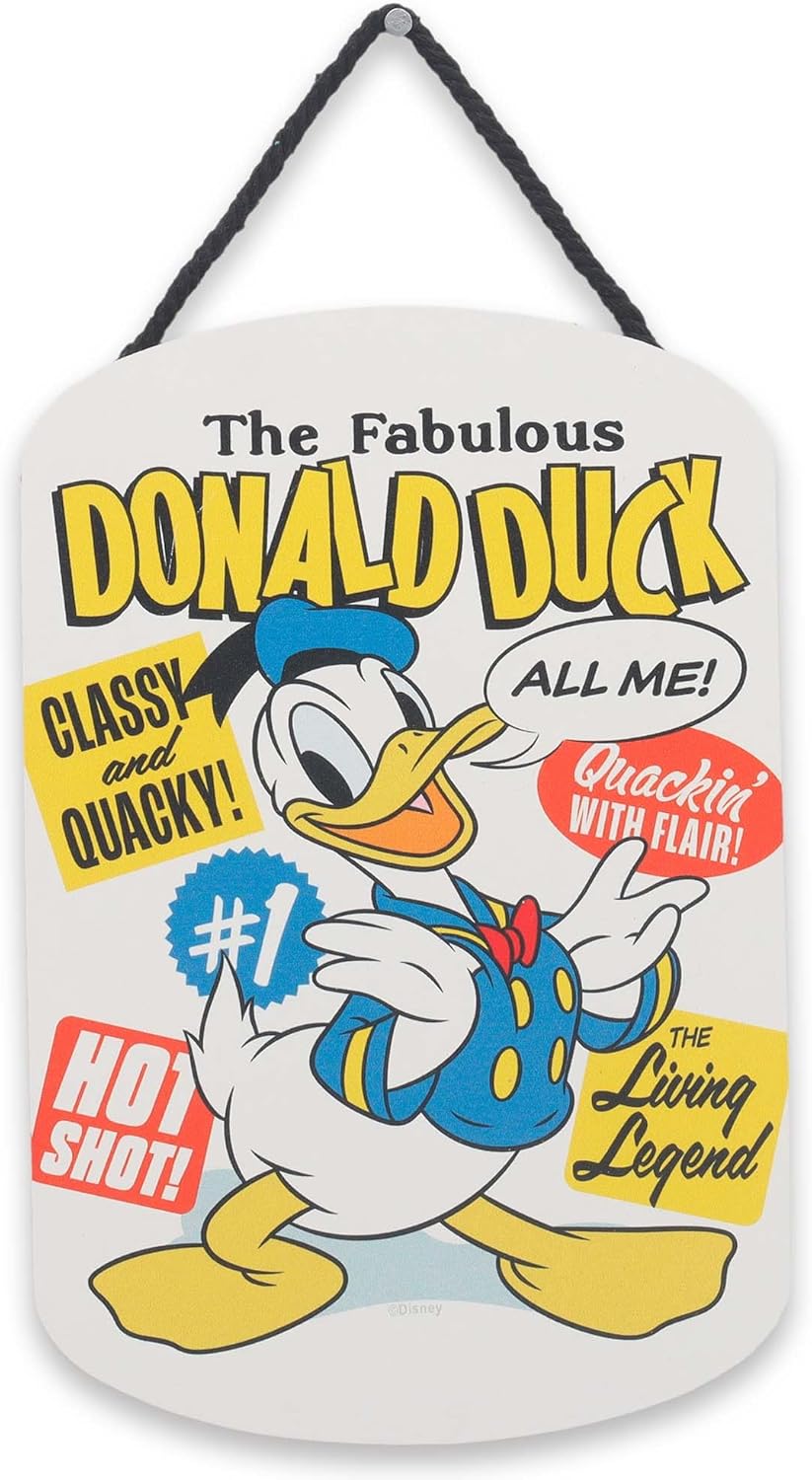 Amazon.com: Disney Donald Duck Hanging Wood Wall Decor - The Fabulous ...