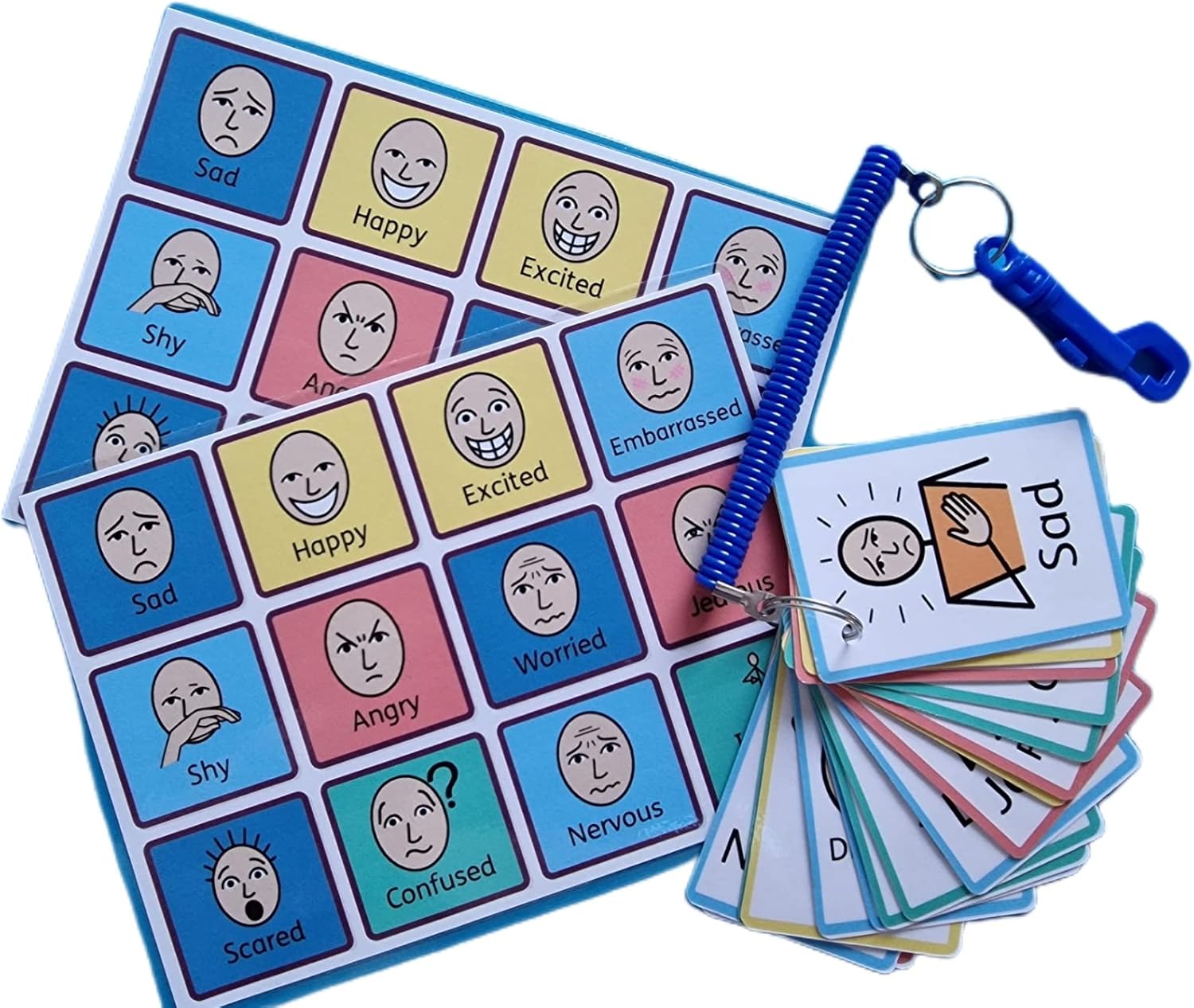 Feelings and Emotions Keychain flashcards, including two A5 posters ...