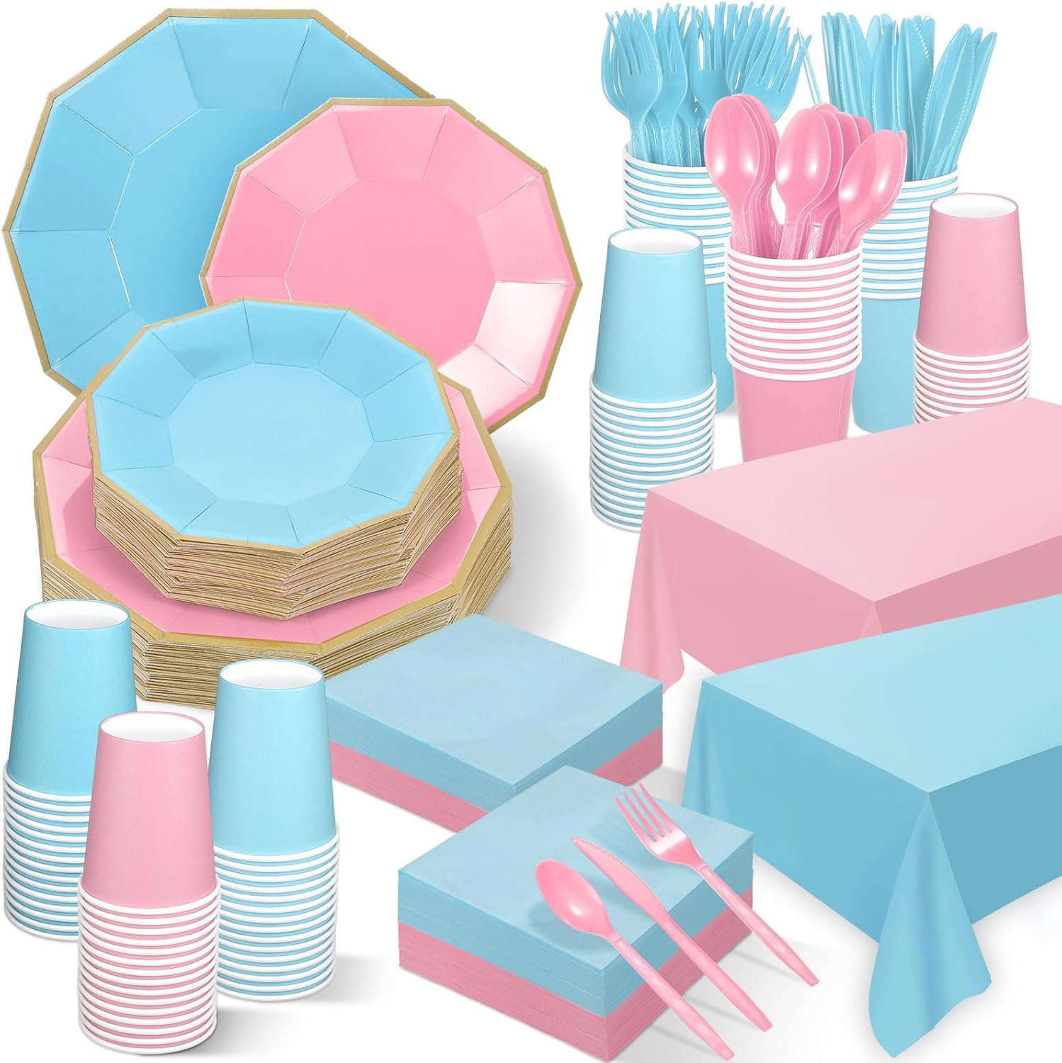 Amazon.com: Nitial 462 Pcs Gender Reveal Party Supplies Baby Shower ...