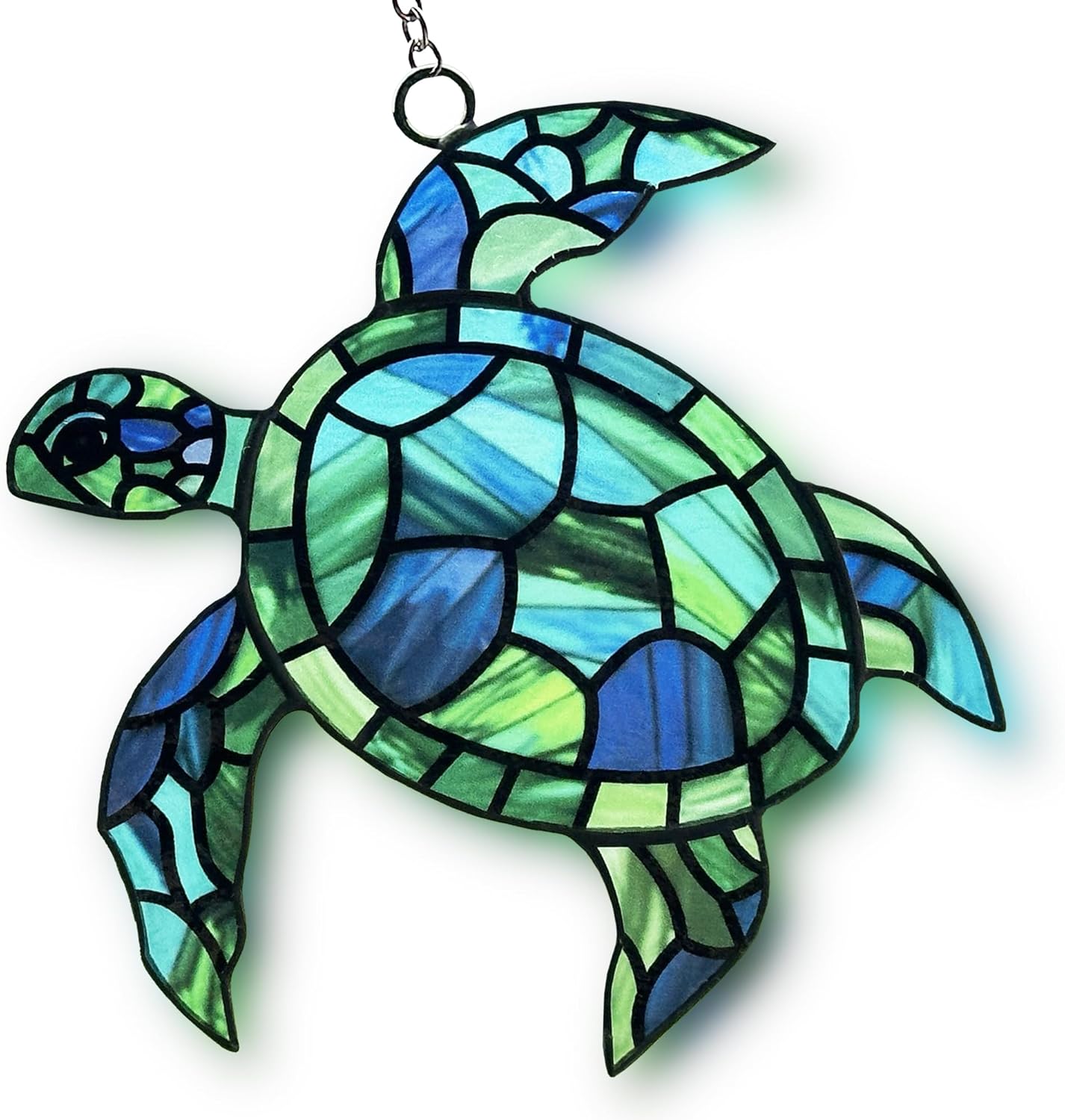 Amazon.com: Sea Turtle Suncatcher Decor, Sea Turtles Stained Glass ...