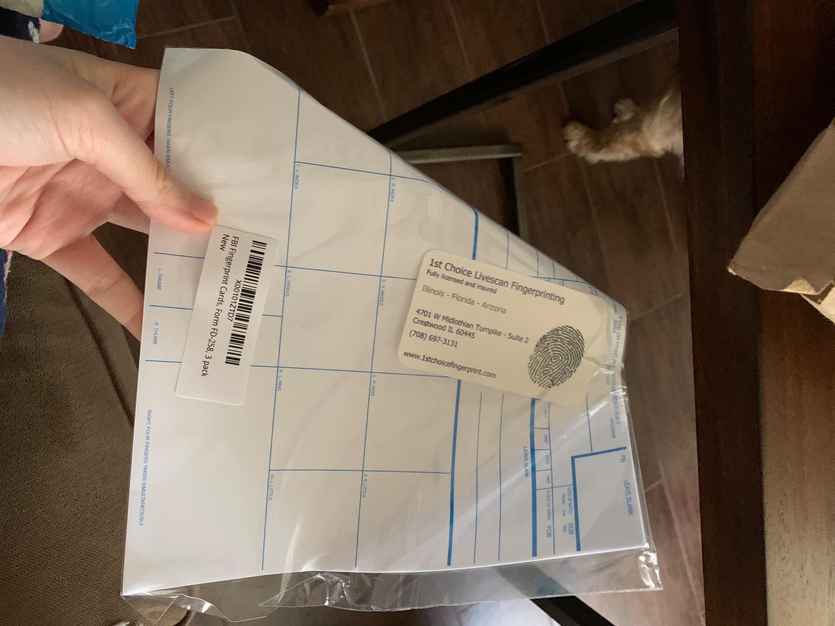 Amazon.com: FBI Fingerprint Cards, Form FD-258, 3 pack : Office Products