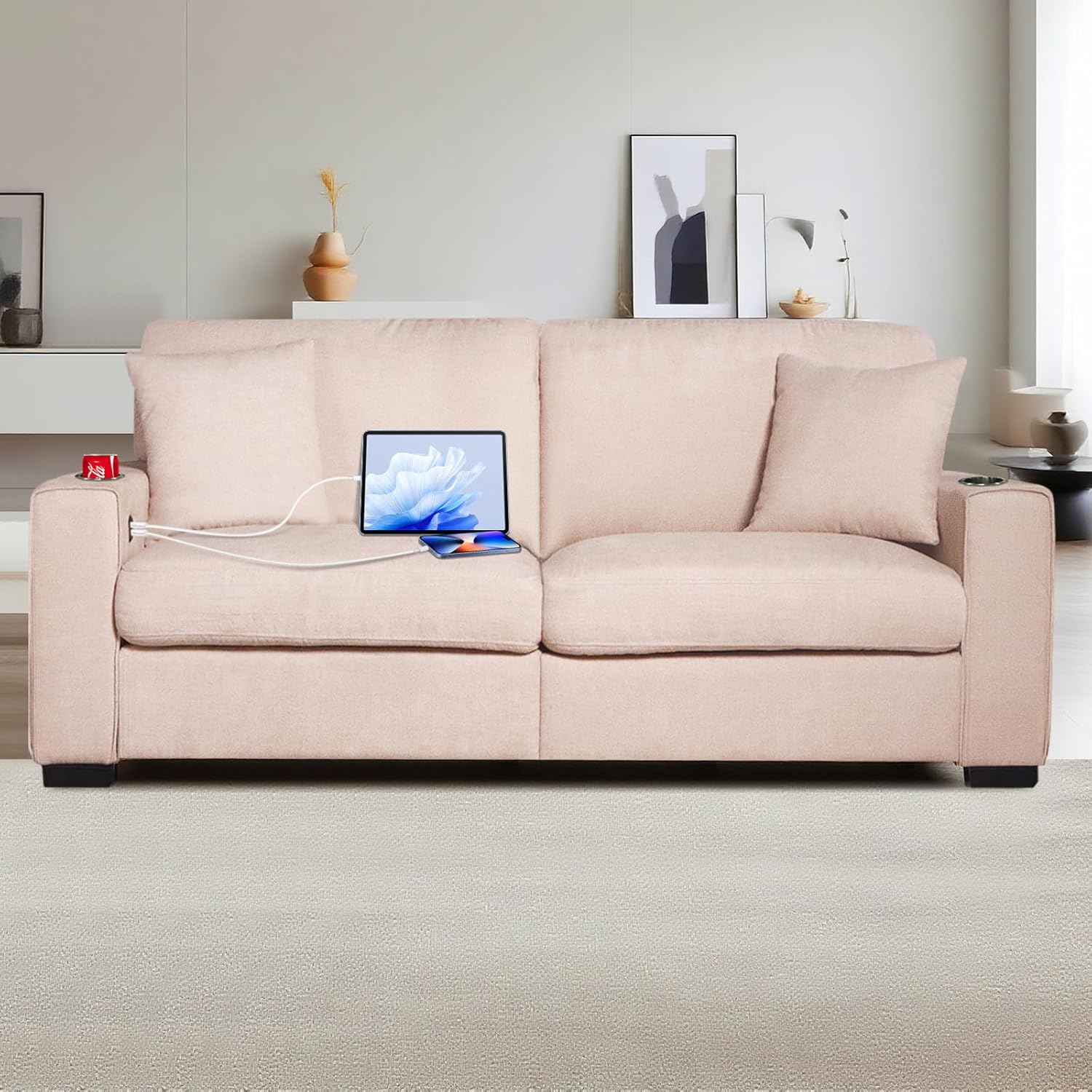 Amazon.com: Zoxeions 62" Small Couches for Small Spaces, Loveseat ...