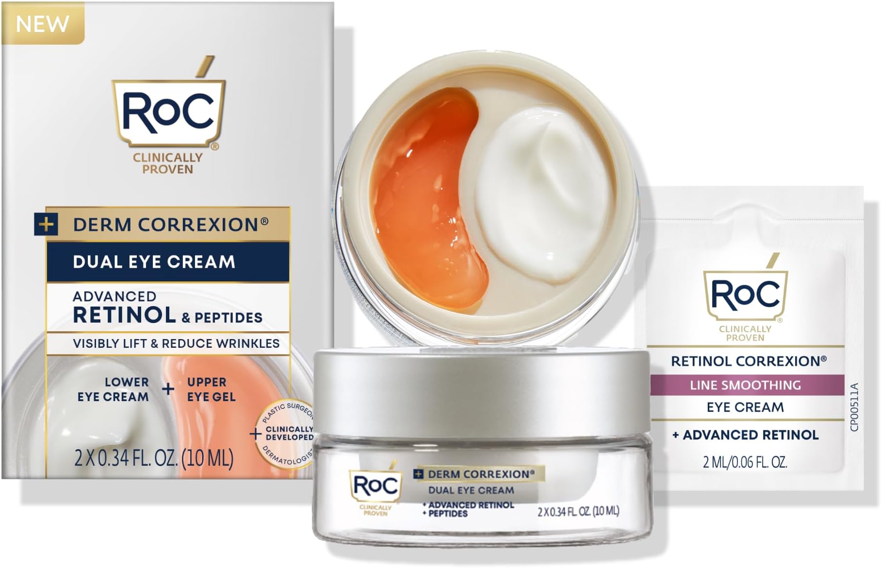 Amazon.com: RoC Derm Correxion Dual Eye Cream with Advanced Retinol ...