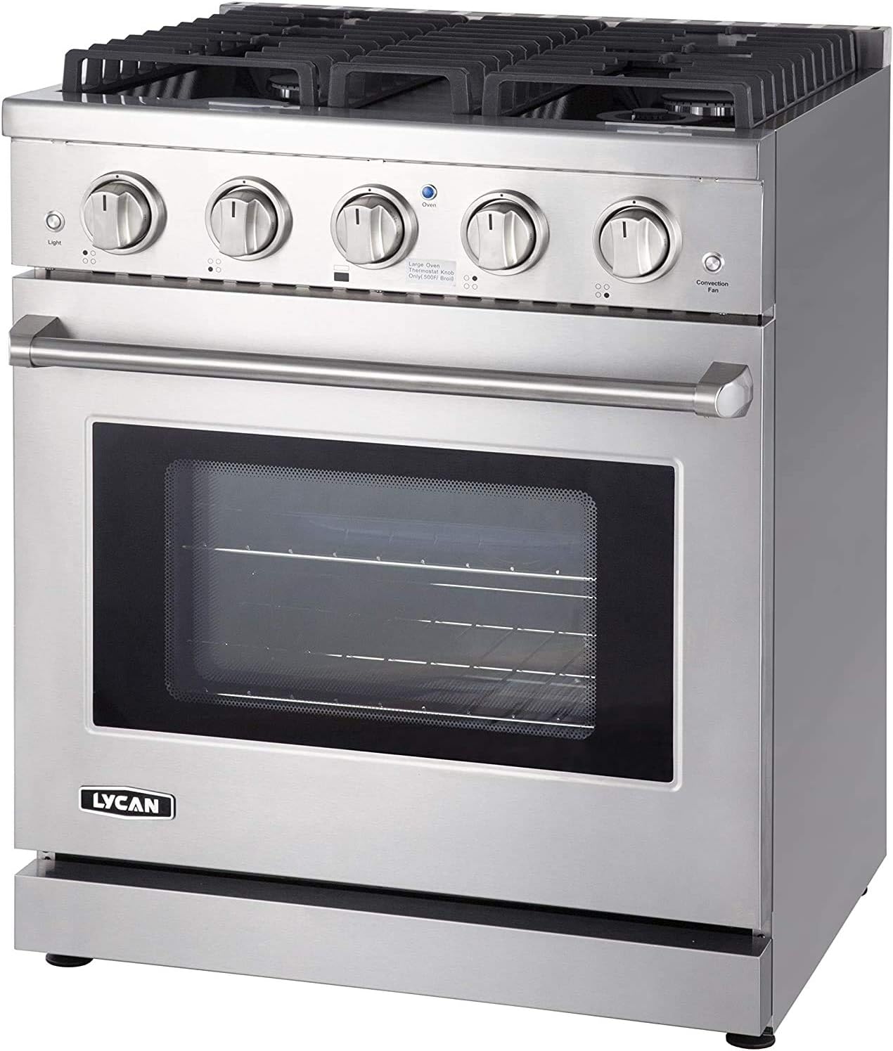 Lycan Professional Gas Range Cook Top - 4.55 cu.ft Kitchen Gas Oven ...