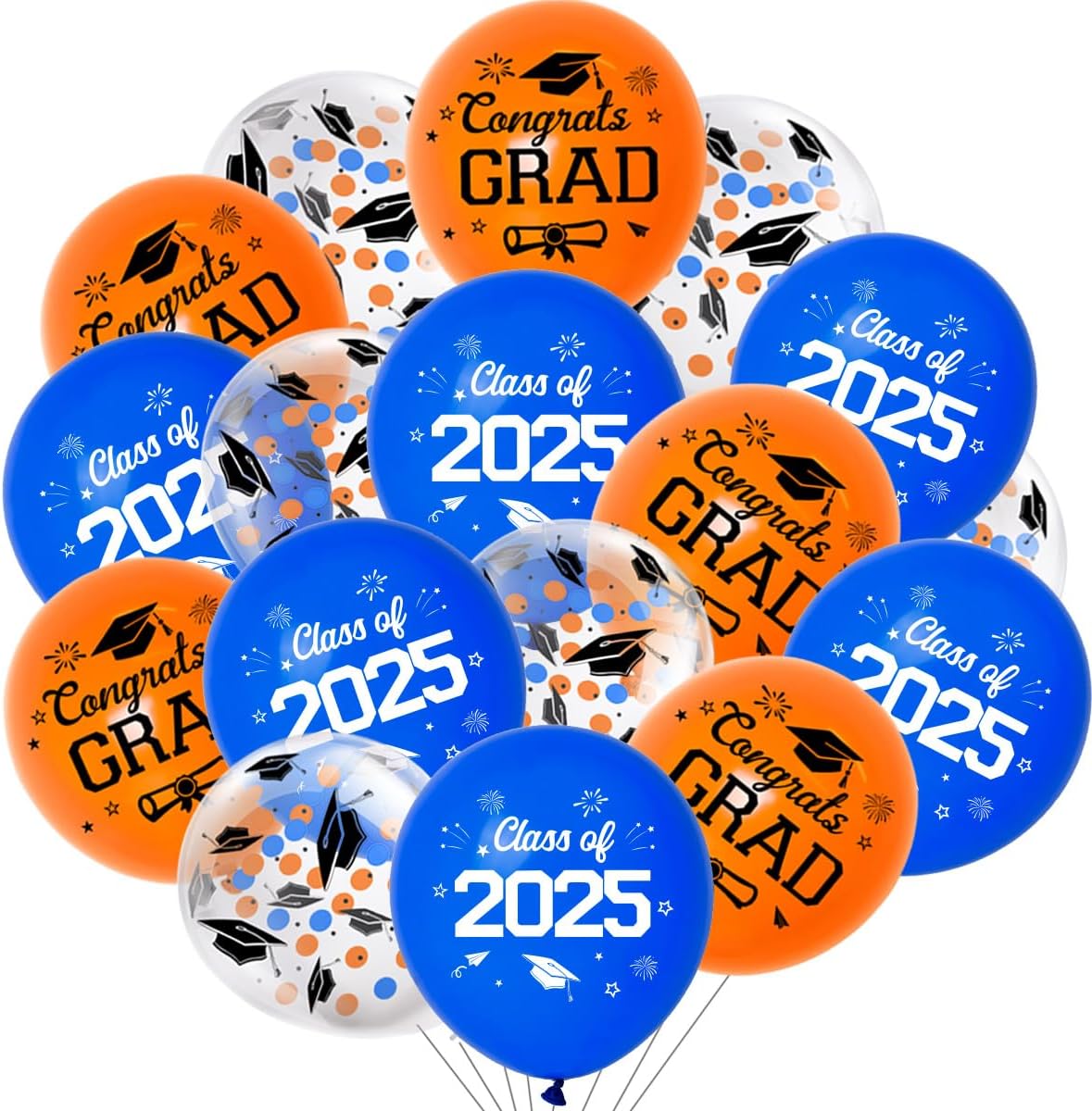 Amazon.com: JOYMEMO 36 Pieces 12 Inches Graduation Party Latex Balloons ...
