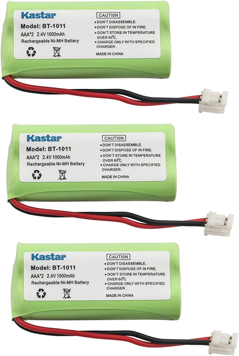 Amazon.com: Kastar Cordless Battery (4 Pack), Ni-MH 2.4V 1000mAh ...