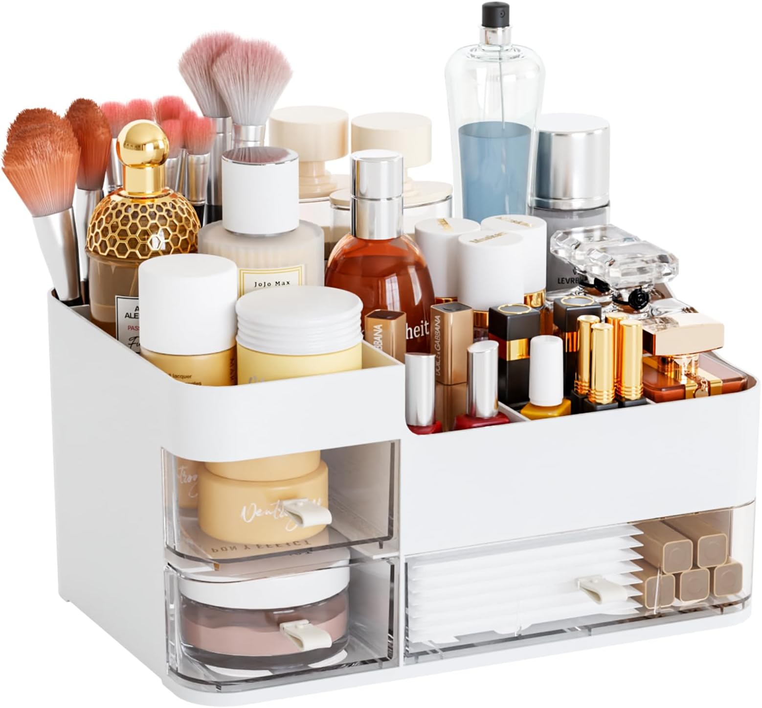 Amazon.com: Cq acrylic 360 Degree Rotating Makeup Organizer Countertop ...