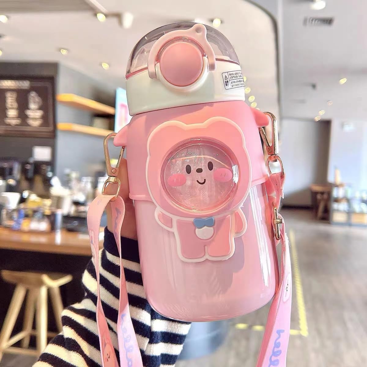 Amazon.com: excvalues Kawaii Water Bottles with Strap 20oz BPA-Free ...