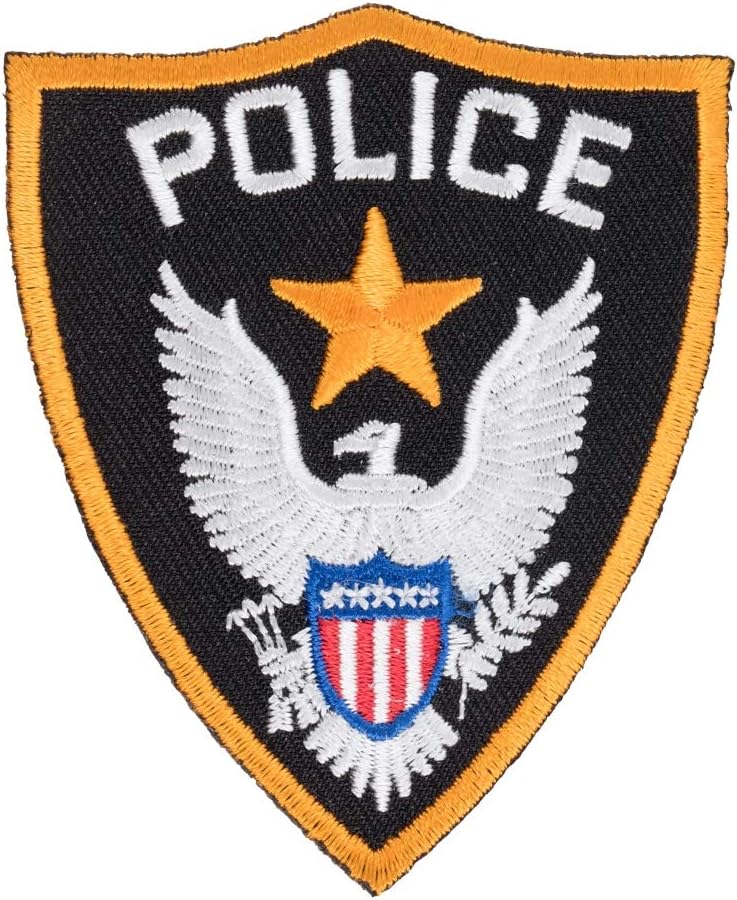 Amazon.com: PatchStop Police Shield Eagle Iron On Patch for Uniform ...