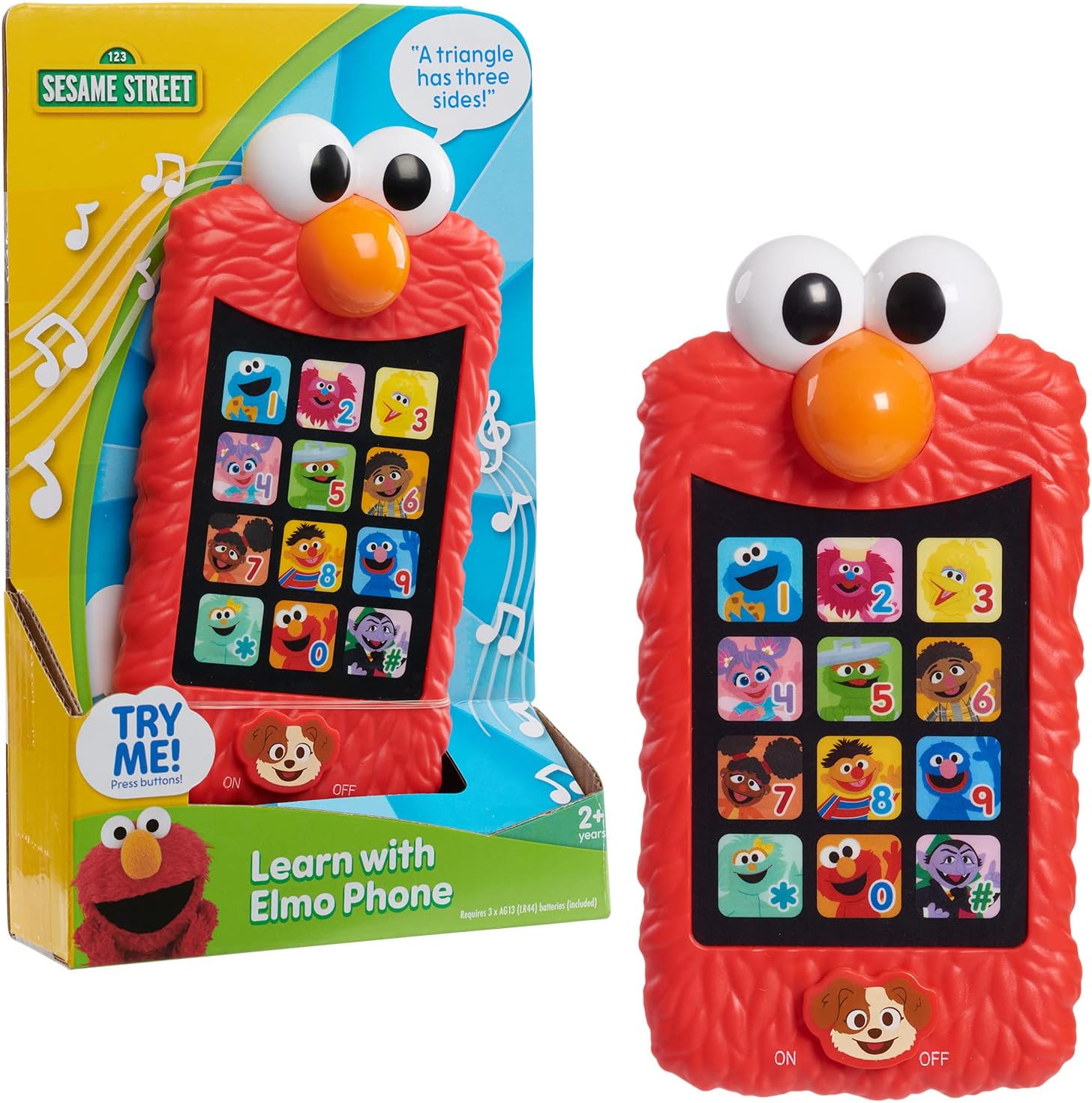 Amazon.com: SESAME STREET Learn with Elmo Pretend Play Phone, Learning ...
