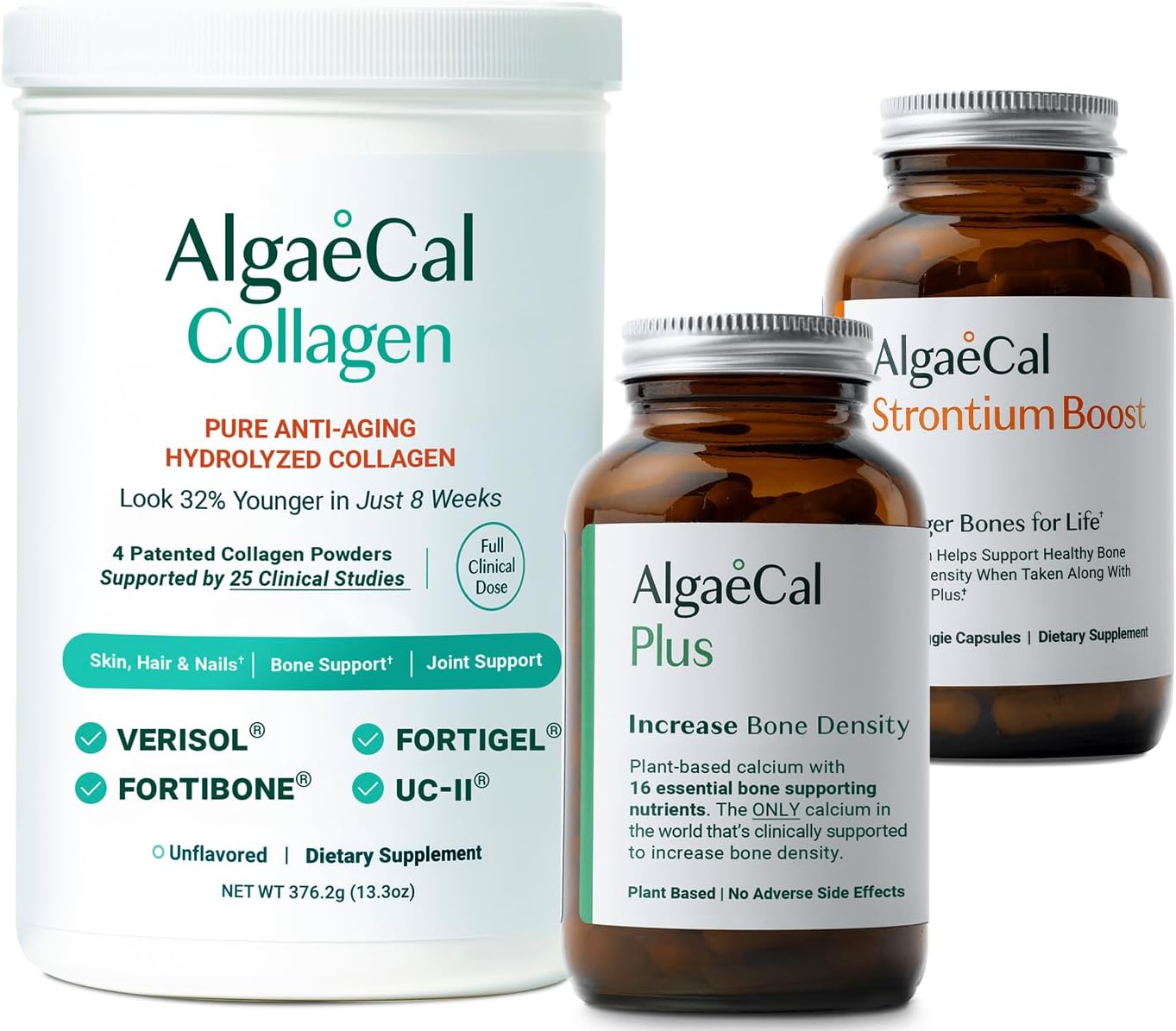 Amazon.com: ALGAECAL Bone Builder & Collagen Bundle – Clinically ...