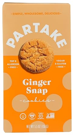 Amazon.com: Partake Foods Gluten Free Crunchy Ginger Snap Cookies, 5.5 ...