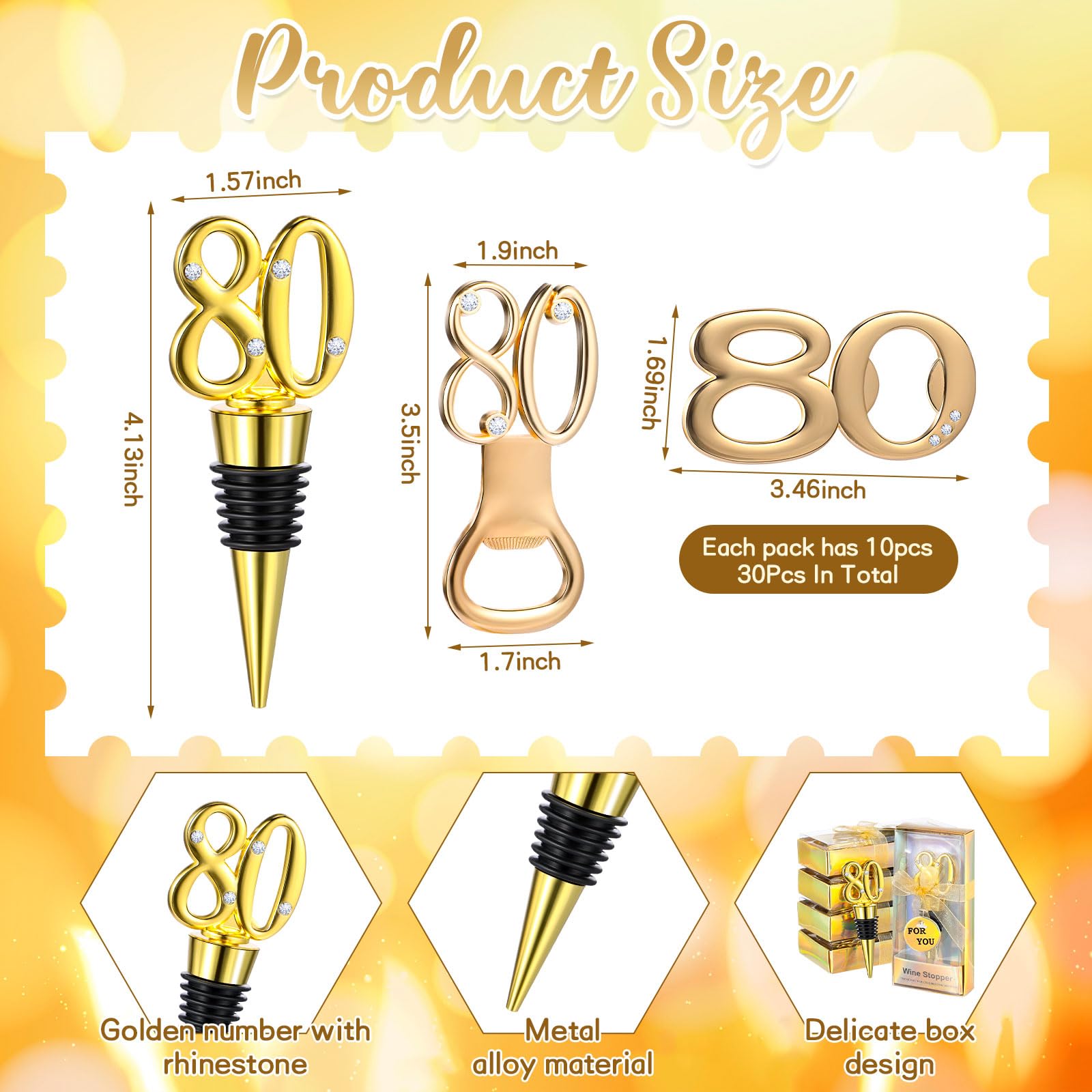 Snapklik.com : Hushee 30 Pcs Birthday Party Bottle Openers Wine ...