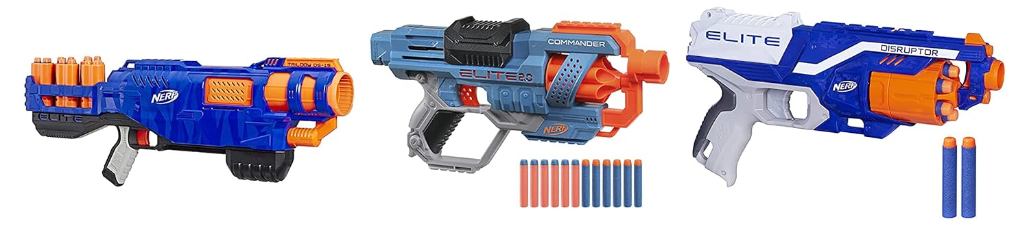 Nerf Trilogy DS-15 N-Strike Elite Toy Blaster with 15 Foam Darts 5 ...