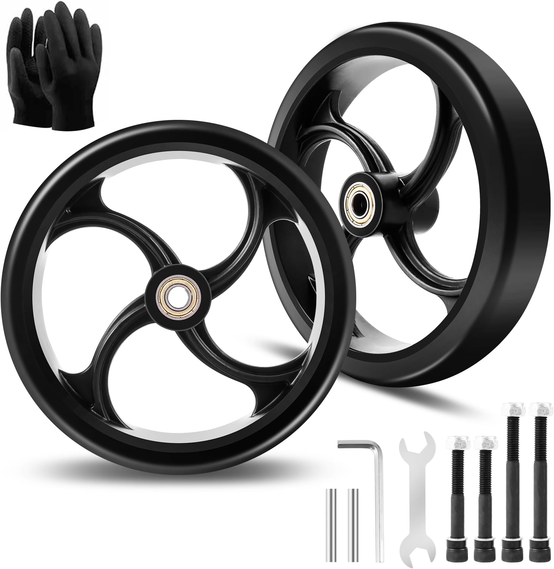 Amazon.com: 2 PCS 7-Inch Walker Replacement Wheelchair Wheels - Eco ...