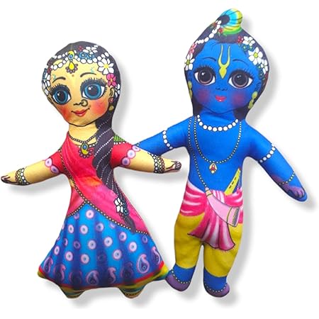 Radha Krishna Doll (Soft Toys) : Amazon.in: Toys & Games