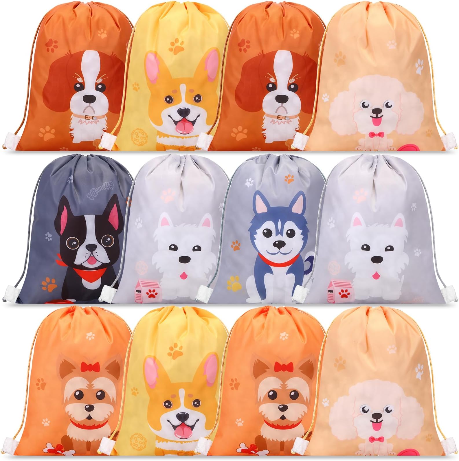 Amazon.com: Sanwuta 12 Pcs Dog Party Favor Gift Bags Puppy Party Candy ...