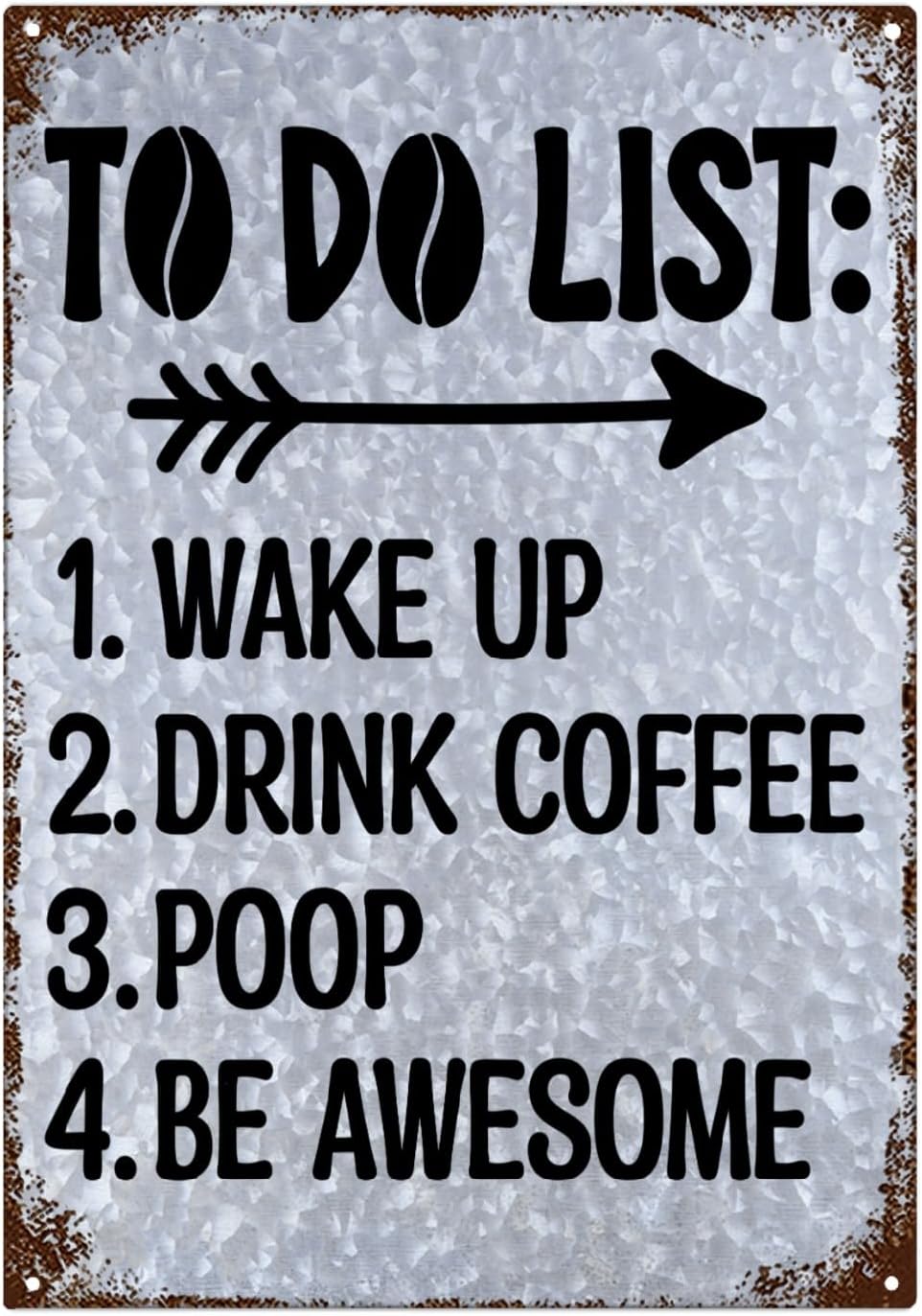 Amazon.com: To Do List Sign Funny Signs For Yard Decor Sign 10x14 Inch ...