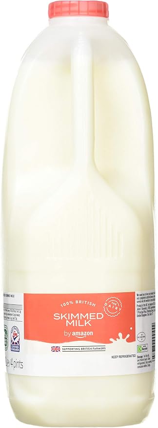 by Amazon British Skimmed Milk, 4 Pints, 2.272L : Amazon.co.uk: Grocery