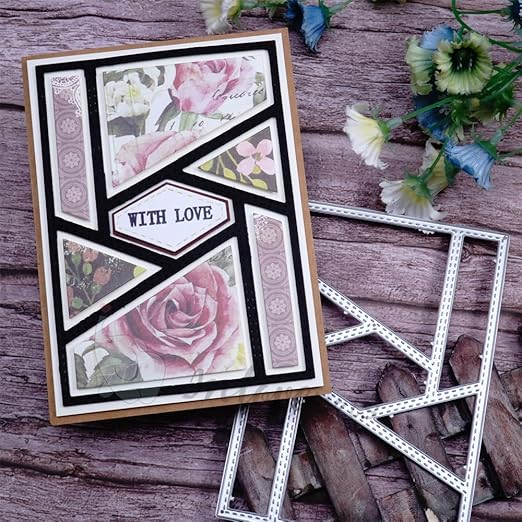 Amazon.com: Scrapbooking Die-Cuts,Rose Photo Frame Cutting Dies,Metal ...
