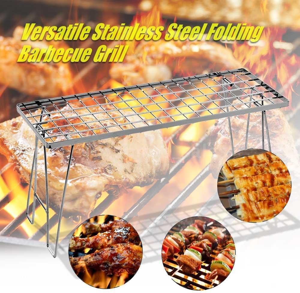 Amazon.com: Stainless Steel Versatile Folding Barbecue Rack Kitchen ...