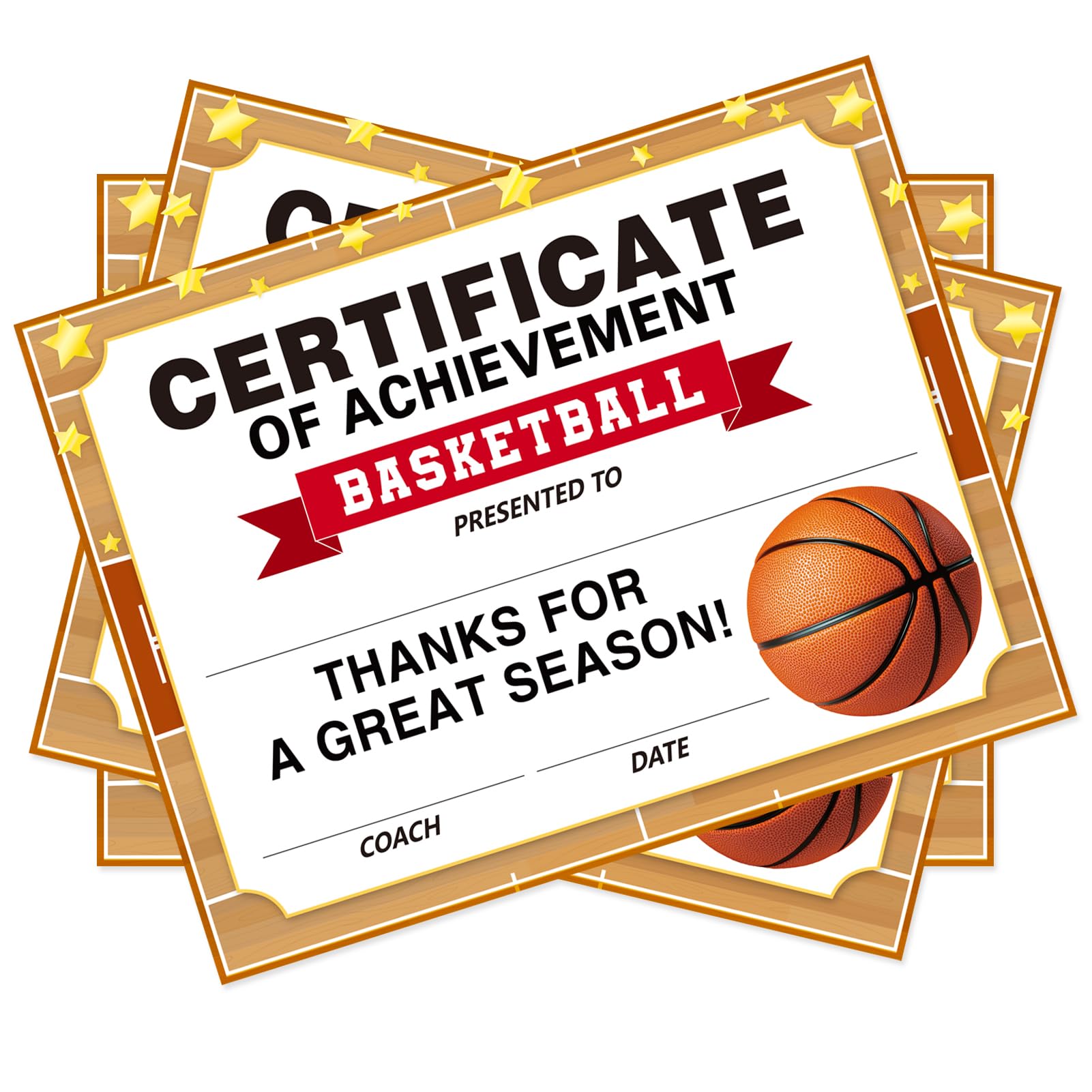 Snapklik.com : Basketball Achievement Award Certificates - 30 ...