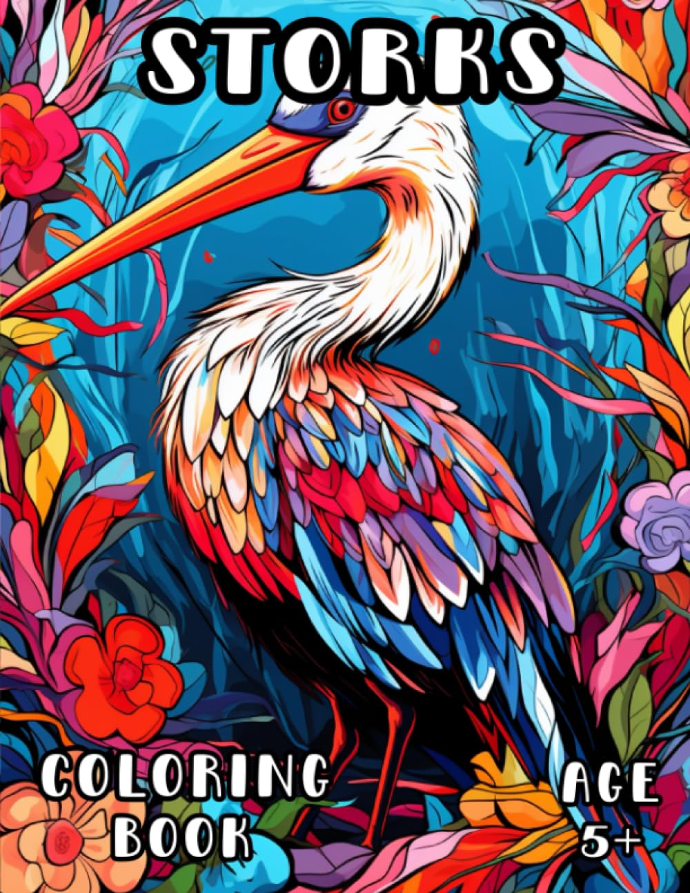 Amazon.com: Stork Coloring Book: Long Legged Wading Bird Coloring Book ...