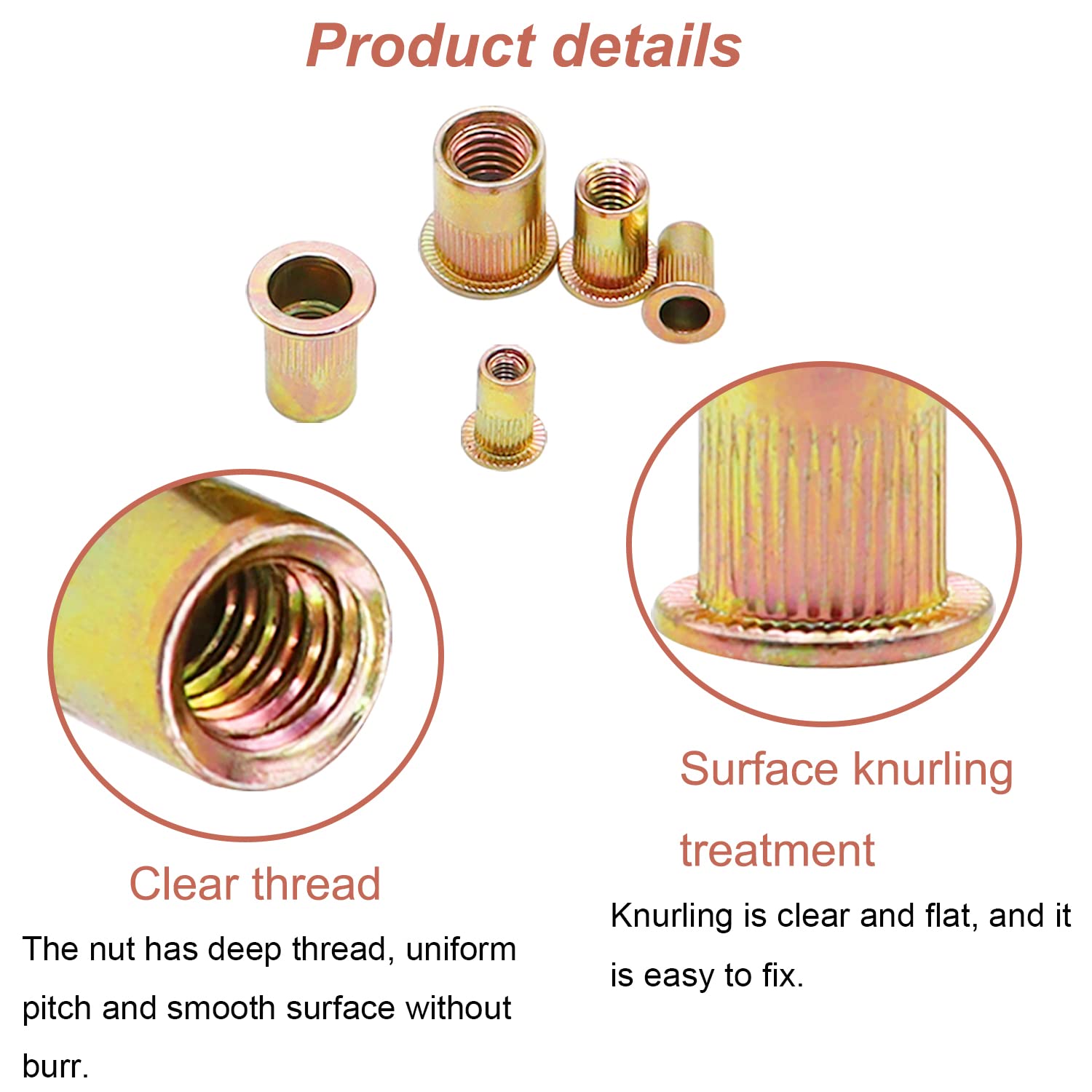 Snapklik.com : Weideer 180Pcs Metric Rivet Nuts Assortment Kit M3 M4 M5 ...