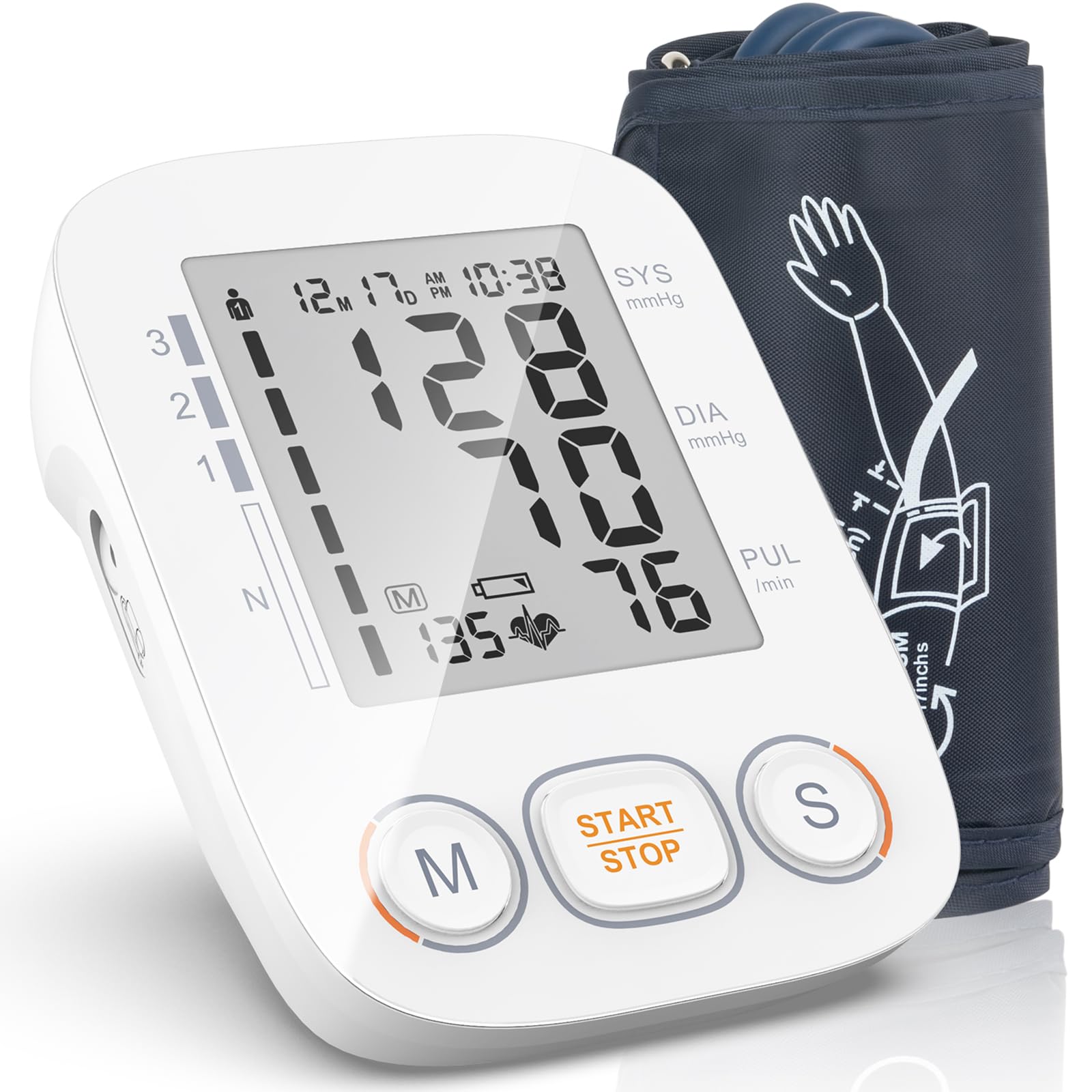 Amazon.com: Blood Pressure Monitor for Home Use, Upper Arm Blood ...