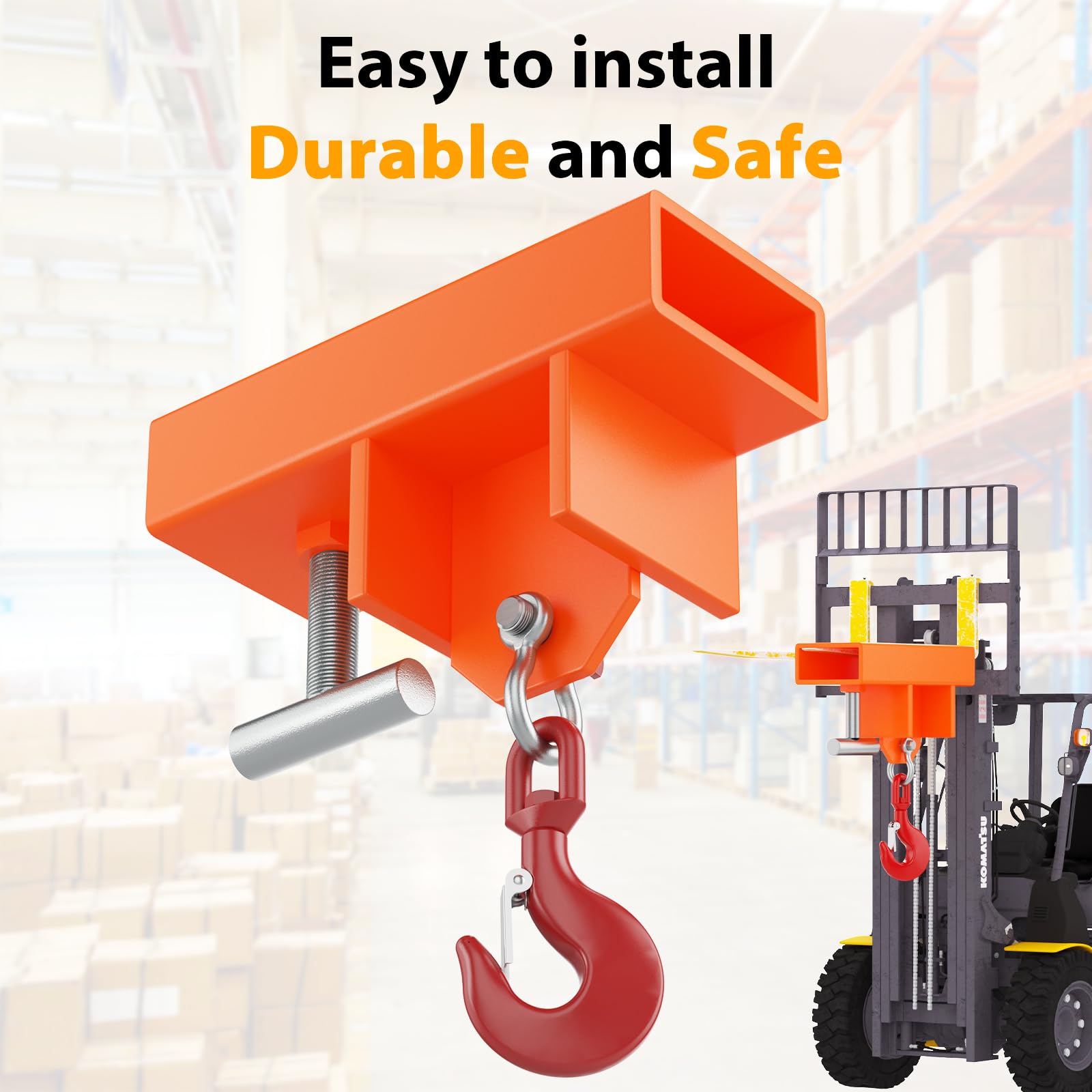 Snapklik.com : Garvee Forklift Lifting Hook Attachment,2200 Lbs ...