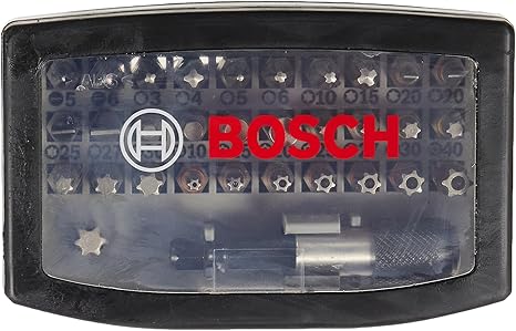 Bosch 2607017319 Professional 32-Piece Screwdriver Bit Set (Extra Hard ...