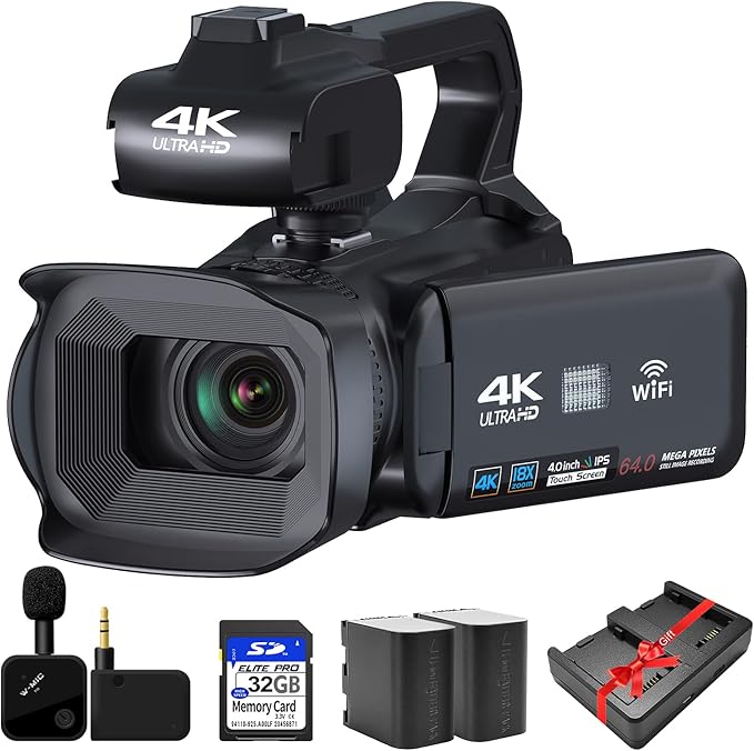 Amazon.com : KOMERY Video Camera Camcorder UHD Video Camera 4K 64MP ...