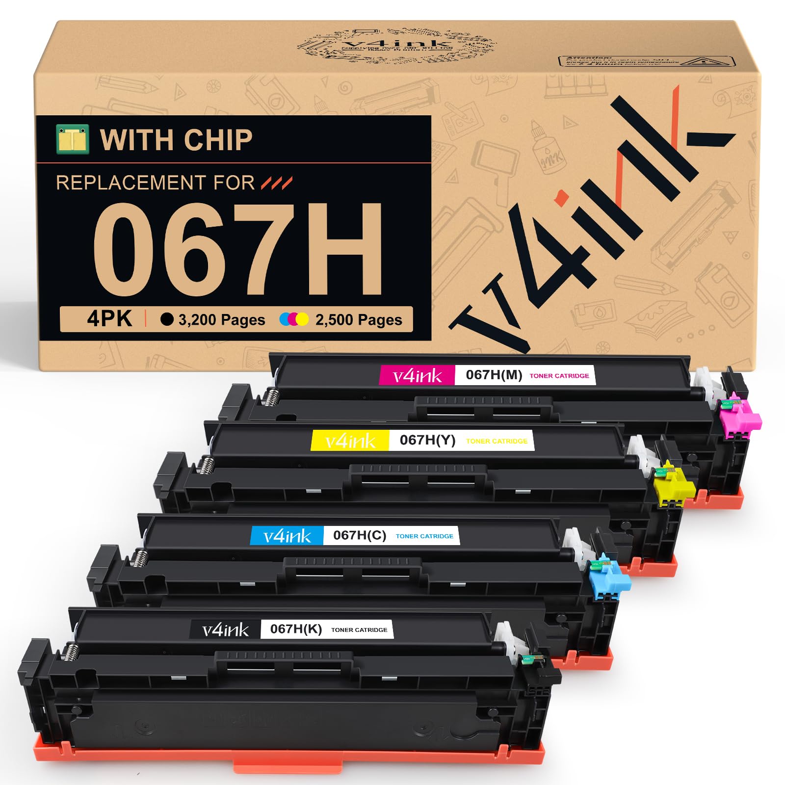 Amazon.com: v4ink 067H 067 Toner Cartridge High Capacity Compatible ...