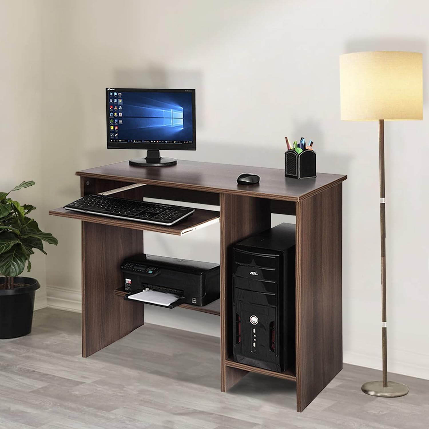 DELITE KOM Neo Engineered Wood Computer Desk (Straight, Finish Color ...